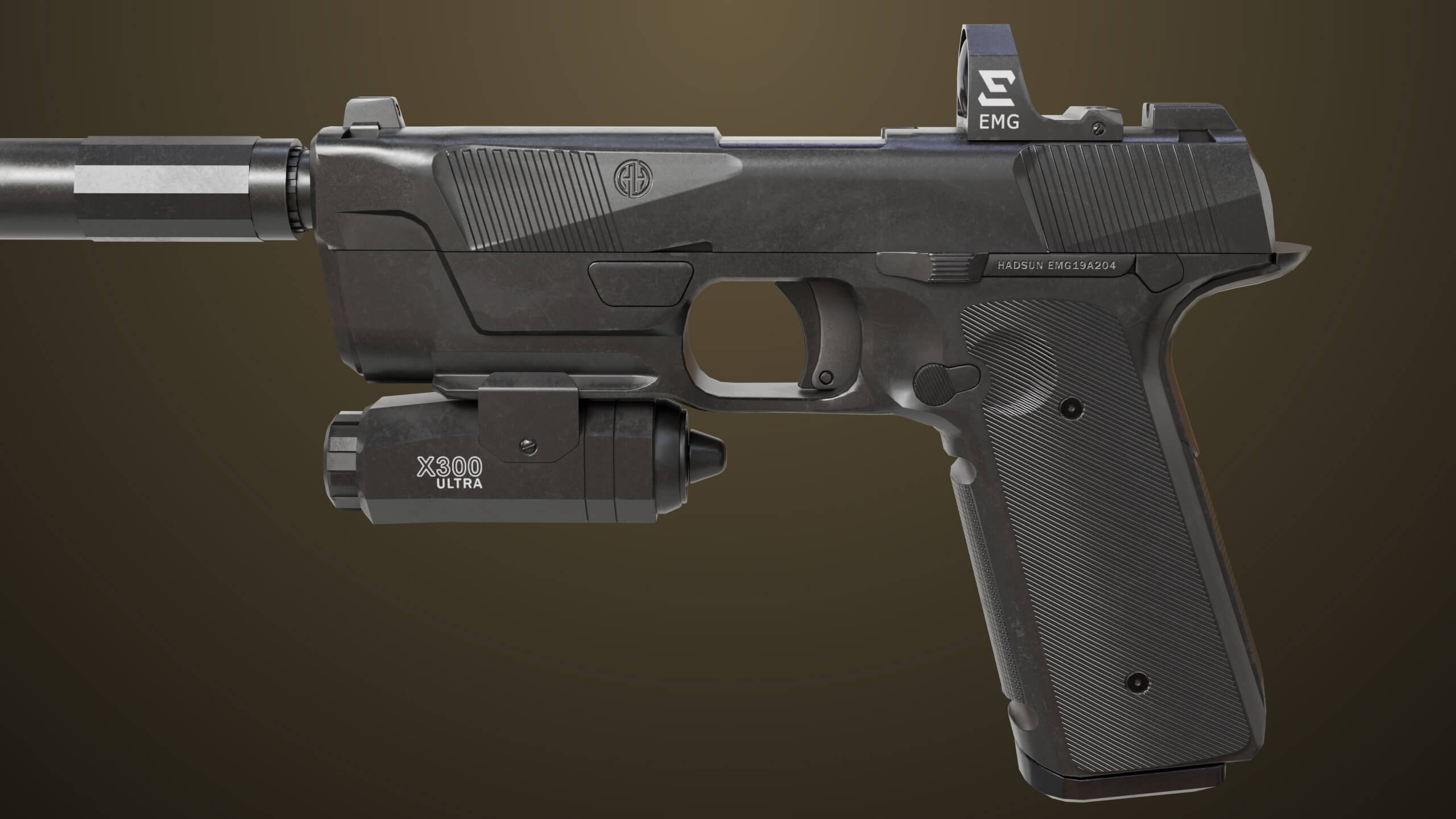 Pistol 03 Black Generic All PBR Unity UE Textures - 3D Model by Eight ...