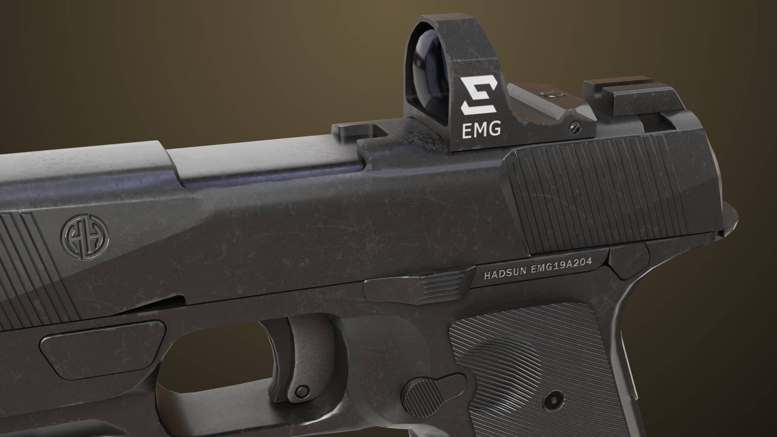 Pistol 03 Black Generic All PBR Unity UE Textures - 3D Model by Eight ...