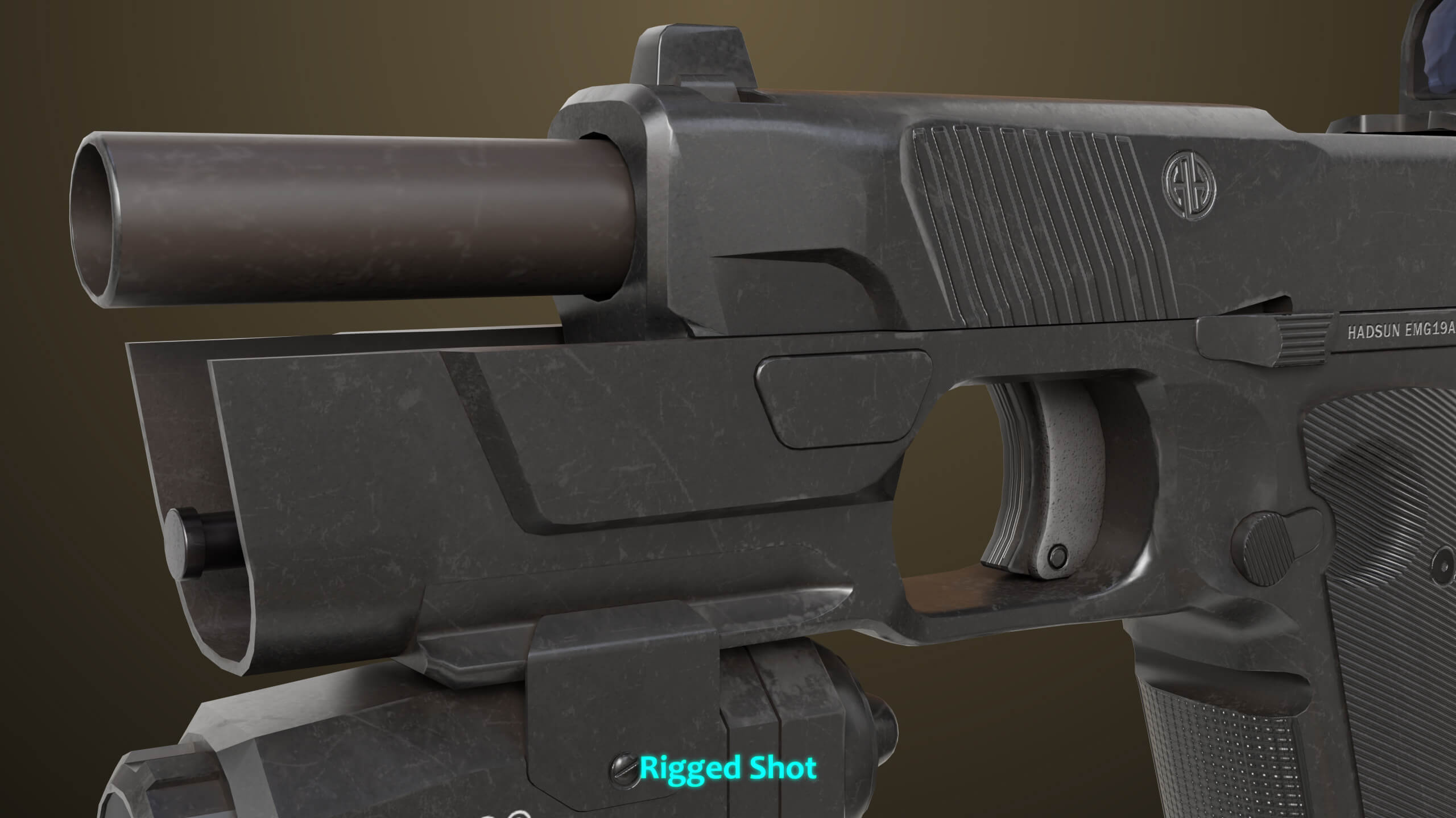 Pistol 03 Black Generic All PBR Unity UE Textures - 3D Model by Eight ...