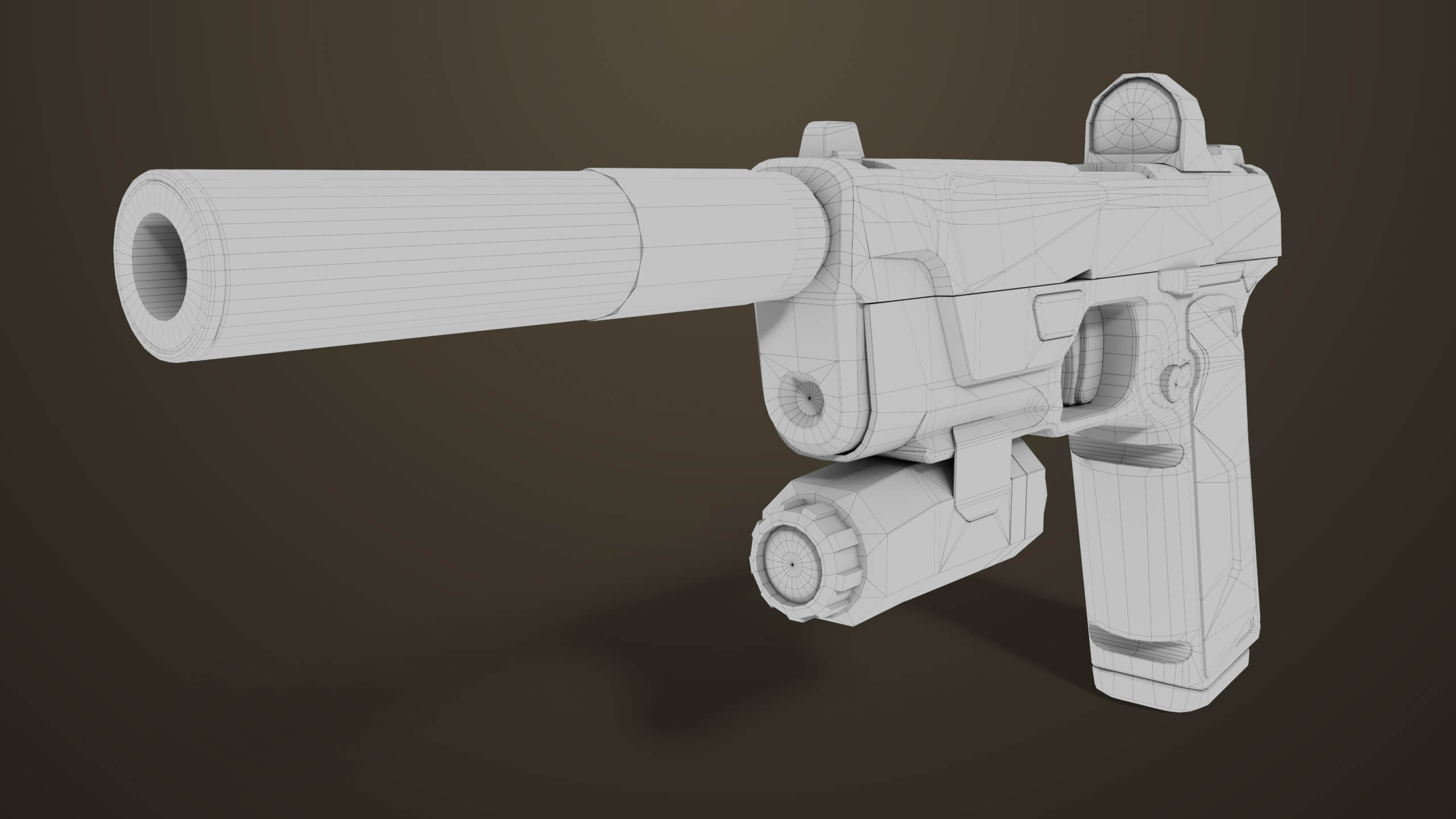 Pistol 03 Brown Generic All PBR Unity UE Textures - 3D Model by Eight ...