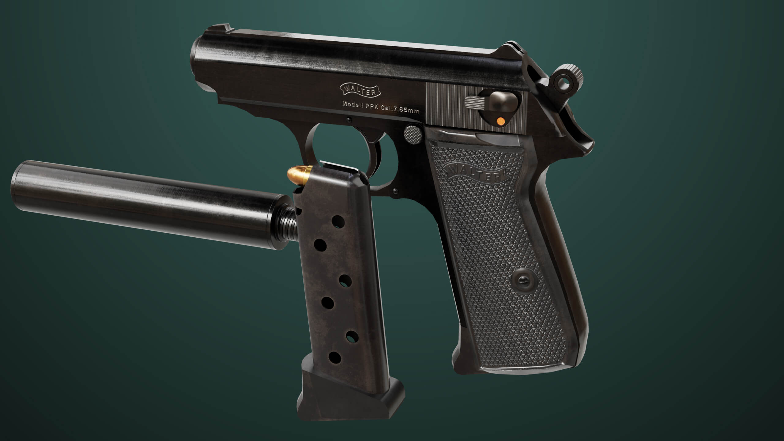 9 Pistol Rigged Collection 02 All PBR Unity UE Textures by Eight Vertex
