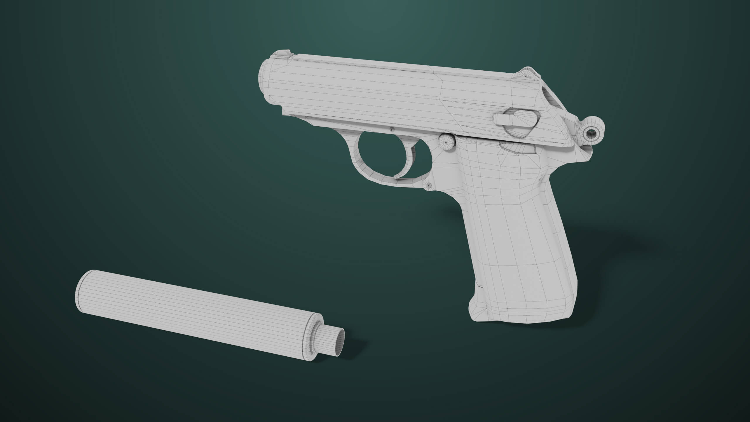 Pistol 05 Black All PBR Unity UE Textures Included - 3D Model by Eight ...