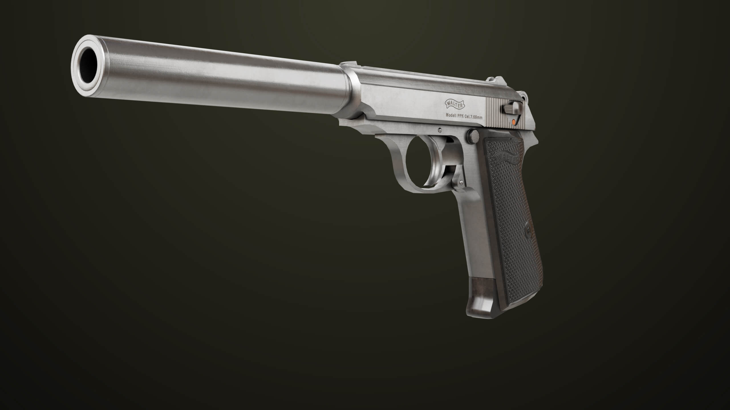 Pistol 05 Silver All PBR Unity UE Textures Included - 3D Model by Eight ...