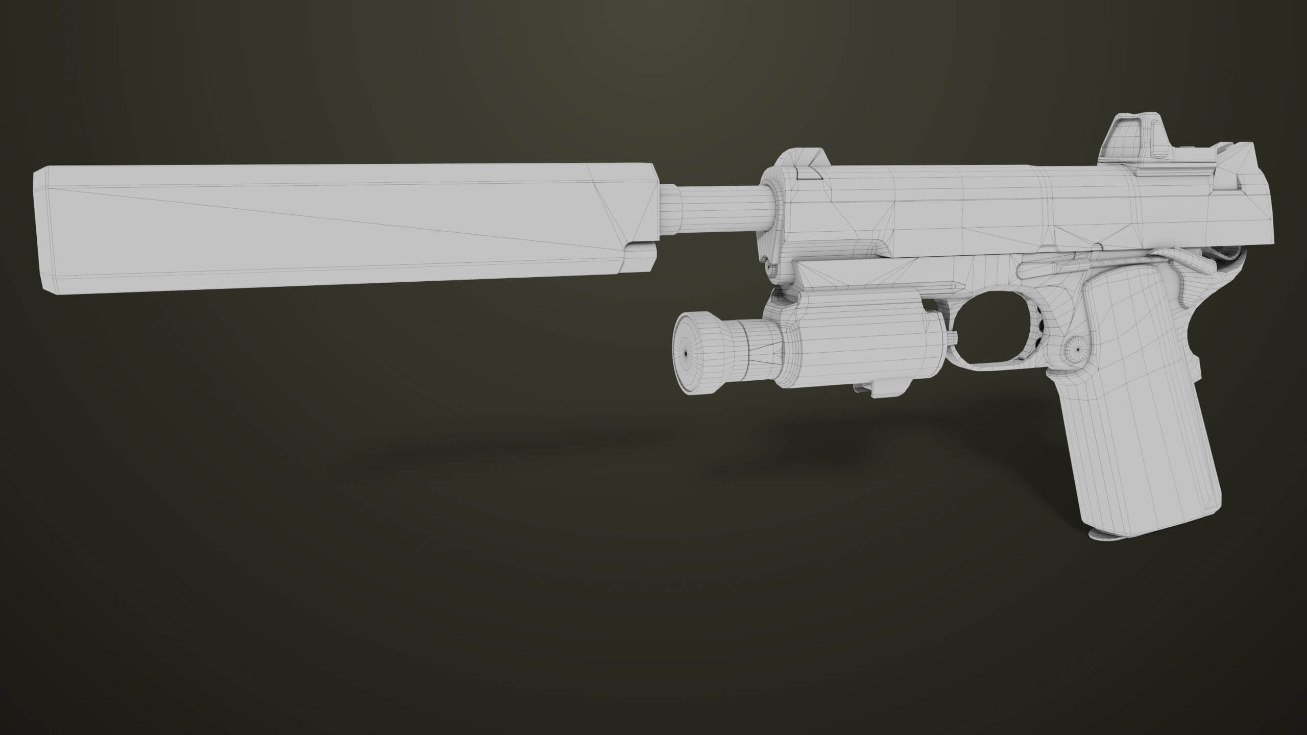 Pistol 07 Black Generic All Pbr Unity Ue Textures Included 3d Model