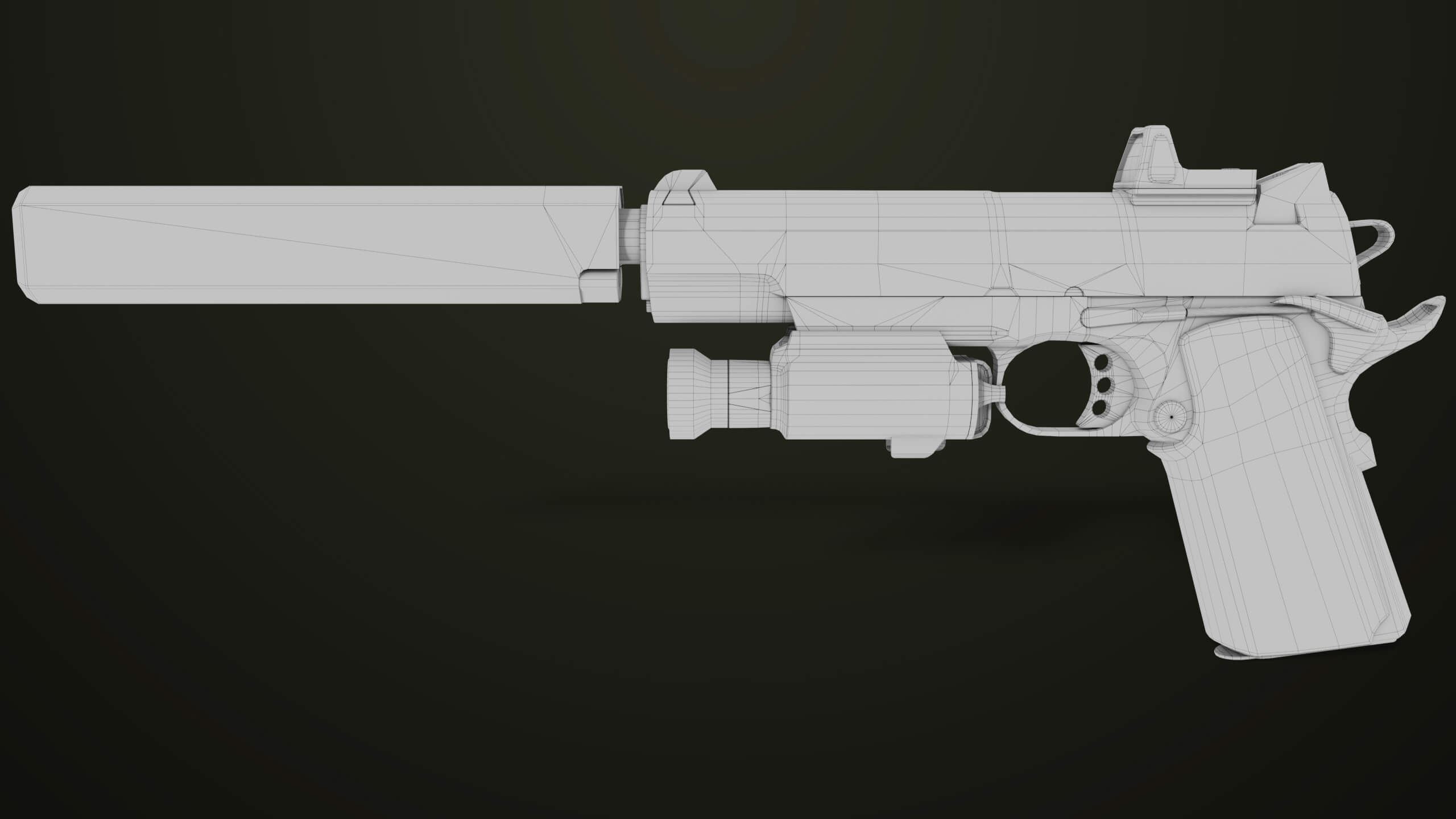 Pistol 07 Green Generic All PBR UE Textures - 3D Model by Eight Vertex