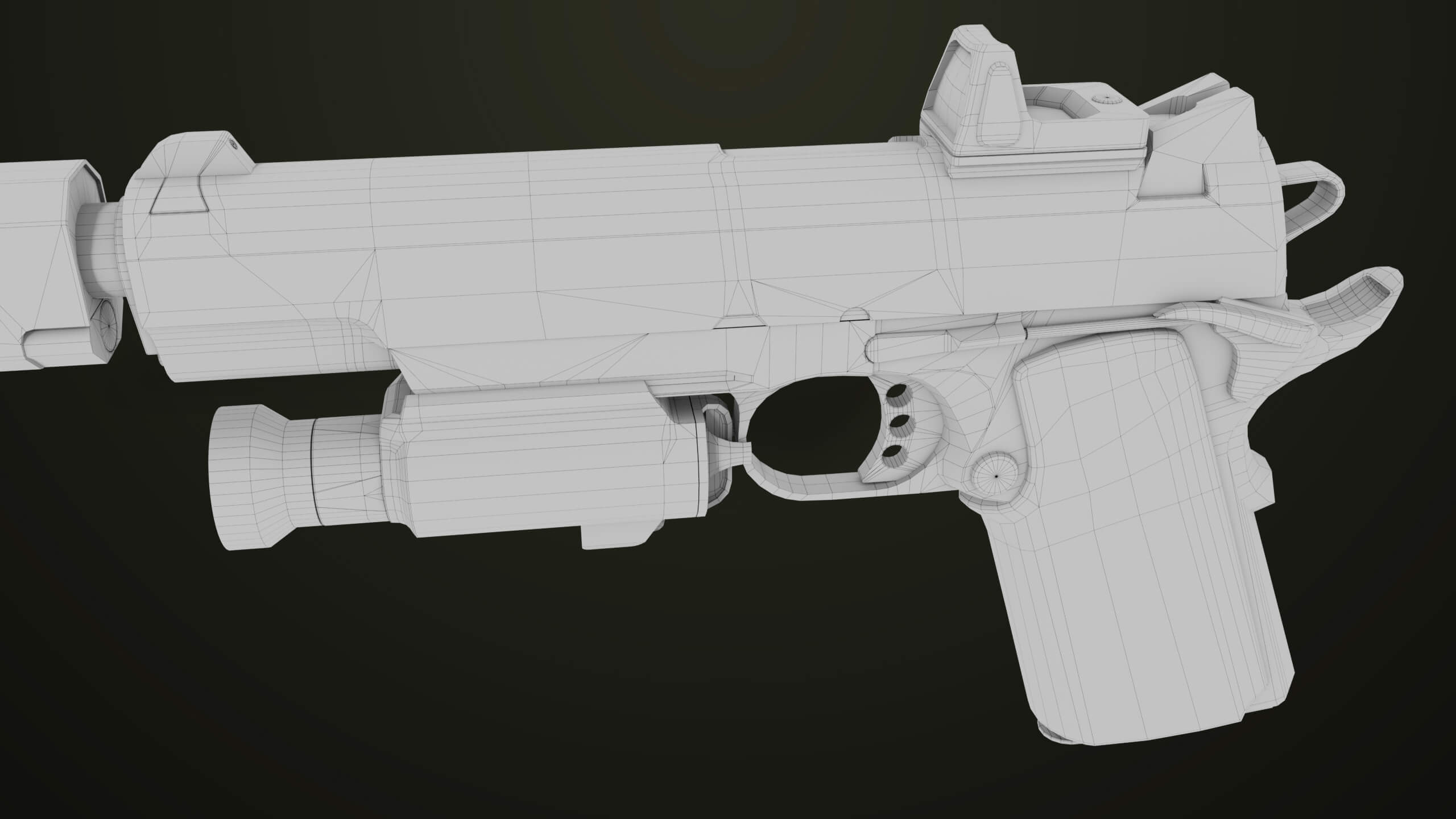 Pistol 07 Green Generic All PBR UE Textures - 3D Model by Eight Vertex