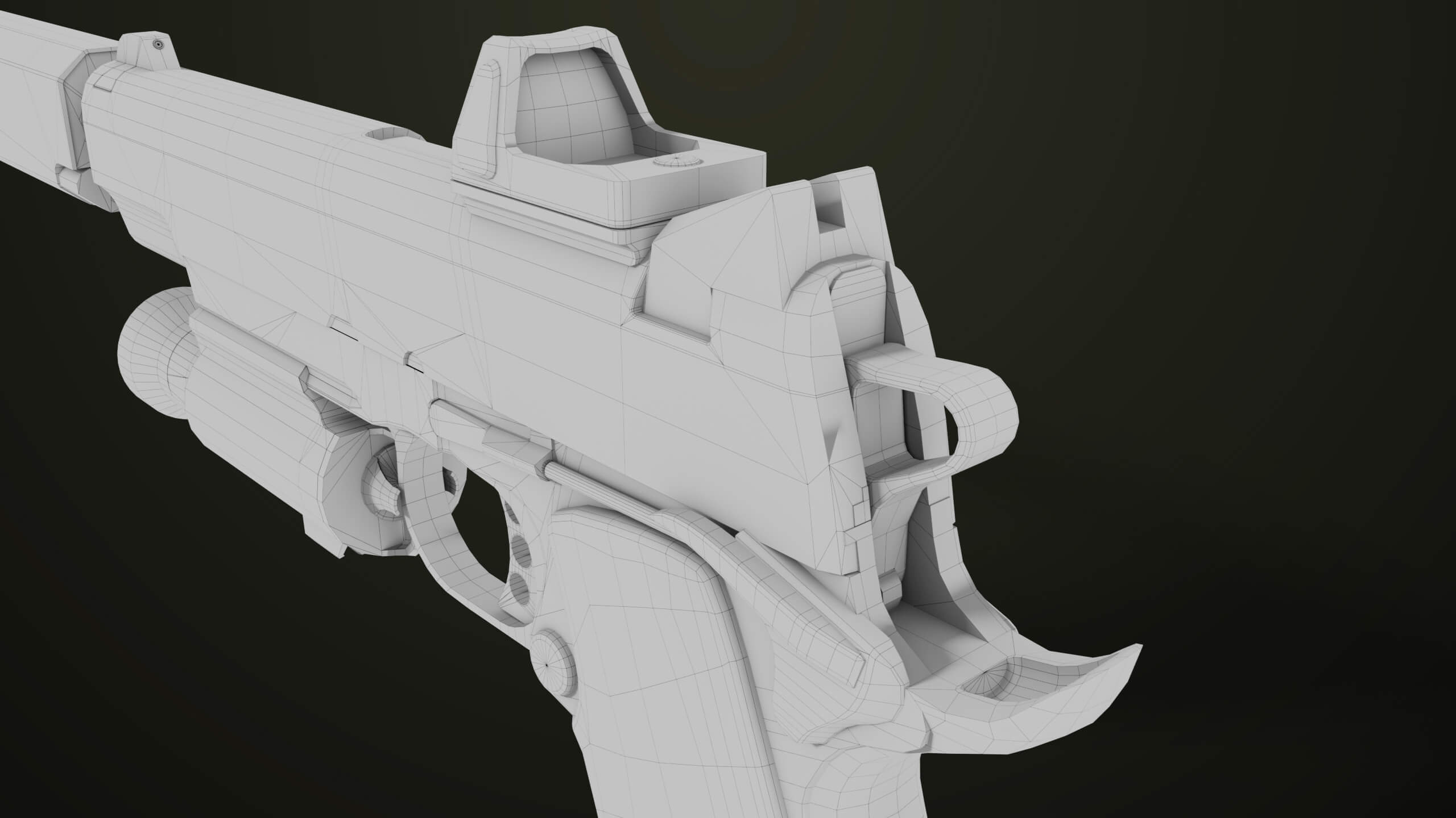 Pistol 07 Green Generic All PBR UE Textures - 3D Model by Eight Vertex