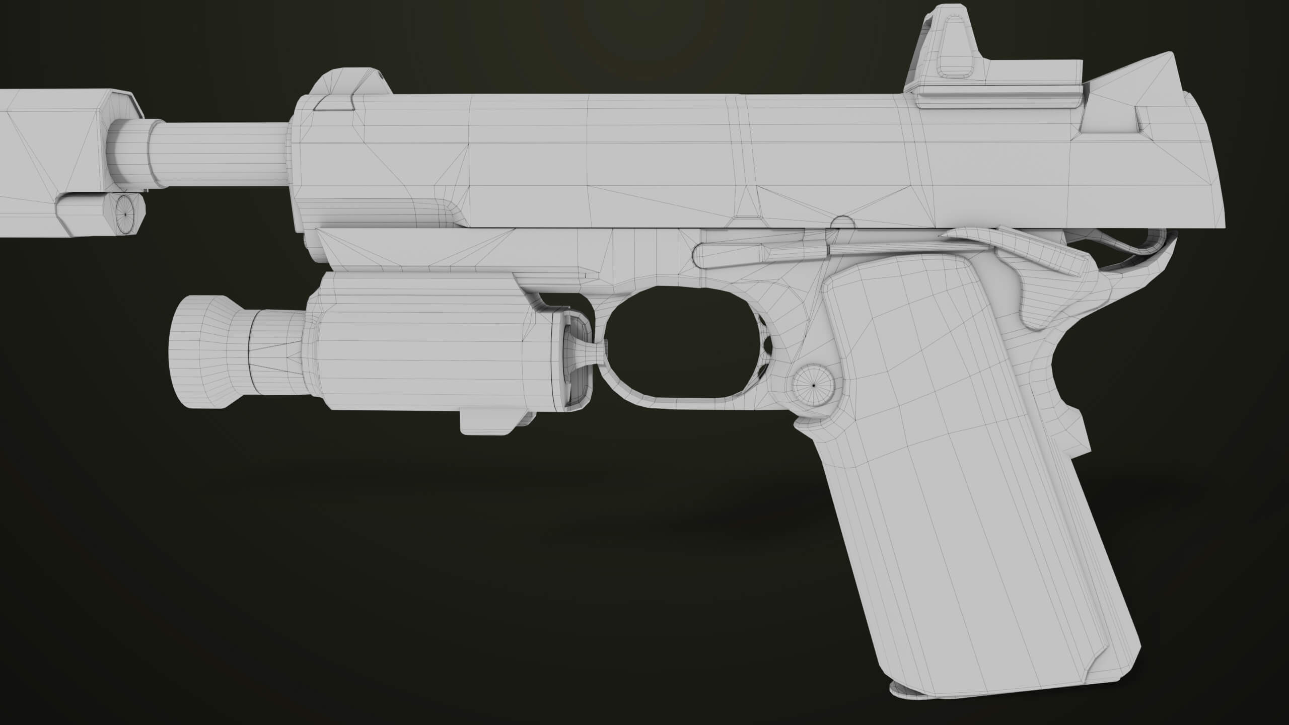 Pistol 07 Green Generic All PBR UE Textures - 3D Model by Eight Vertex