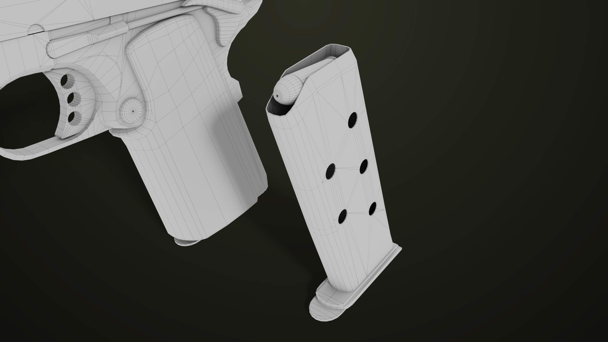 Pistol 07 Green Generic All PBR UE Textures - 3D Model by Eight Vertex