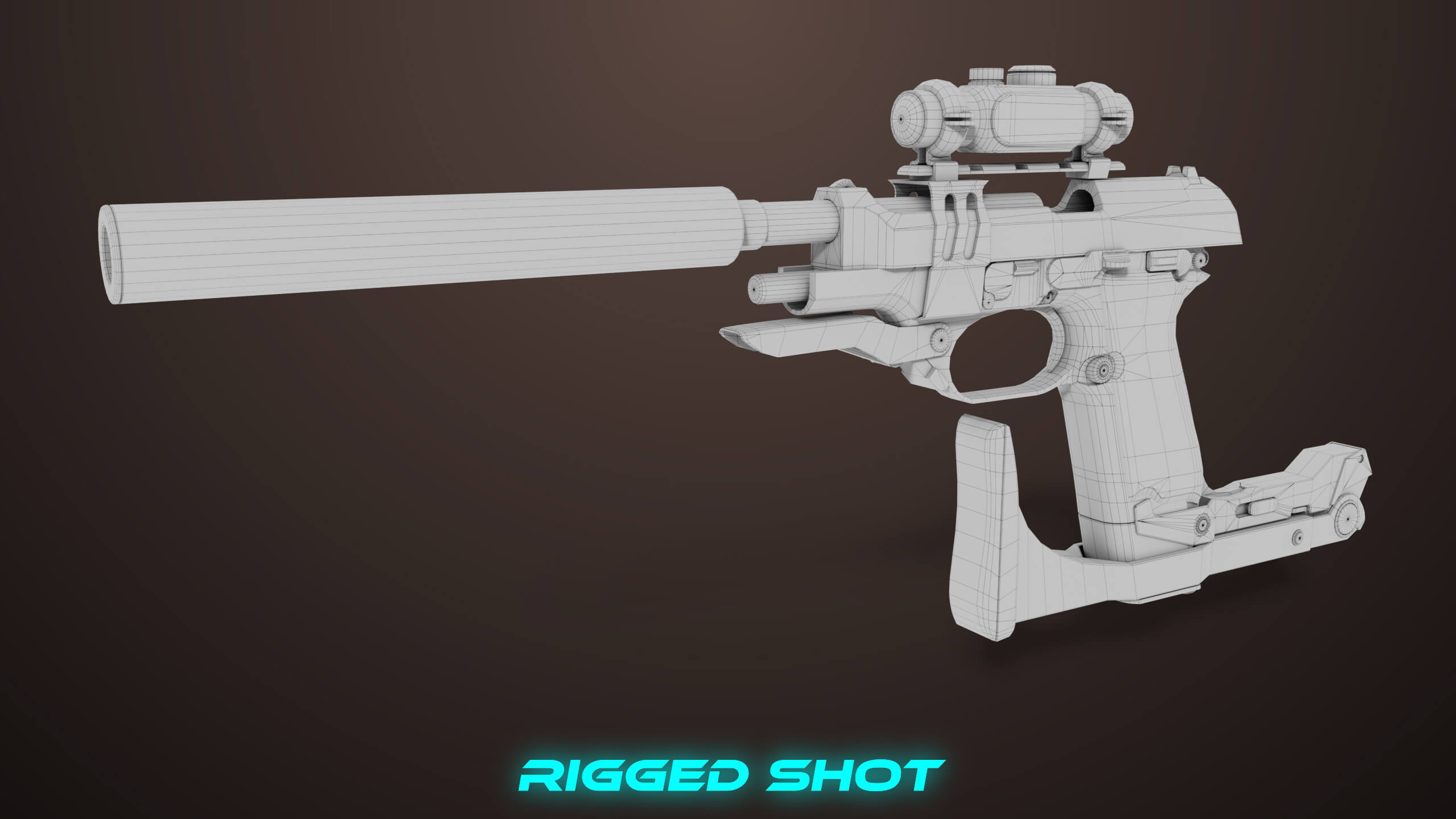 Pistol 08 Black Generic All PBR UE Textures - 3D Model by Eight Vertex