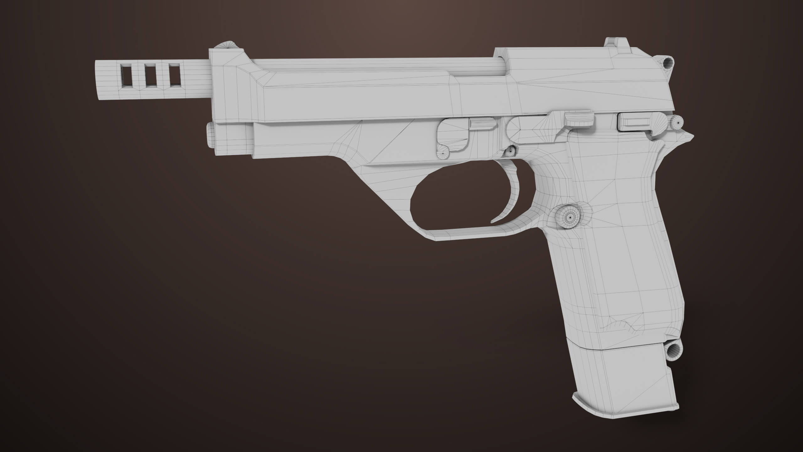 Pistol 08 Black Generic All PBR UE Textures - 3D Model by Eight Vertex