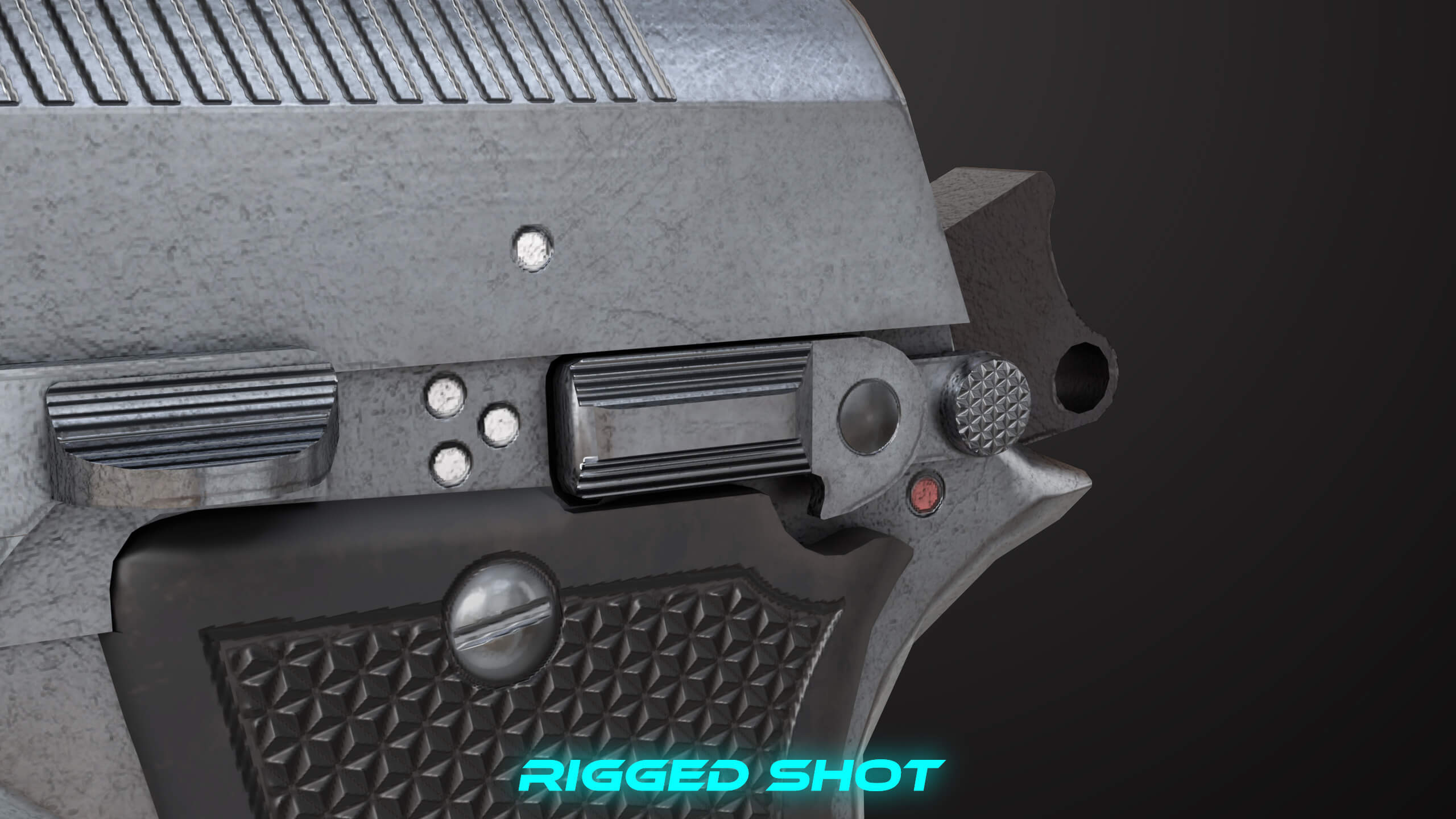 Pistol 08 Silver Generic All PBR UE Textures - 3D Model by Eight Vertex