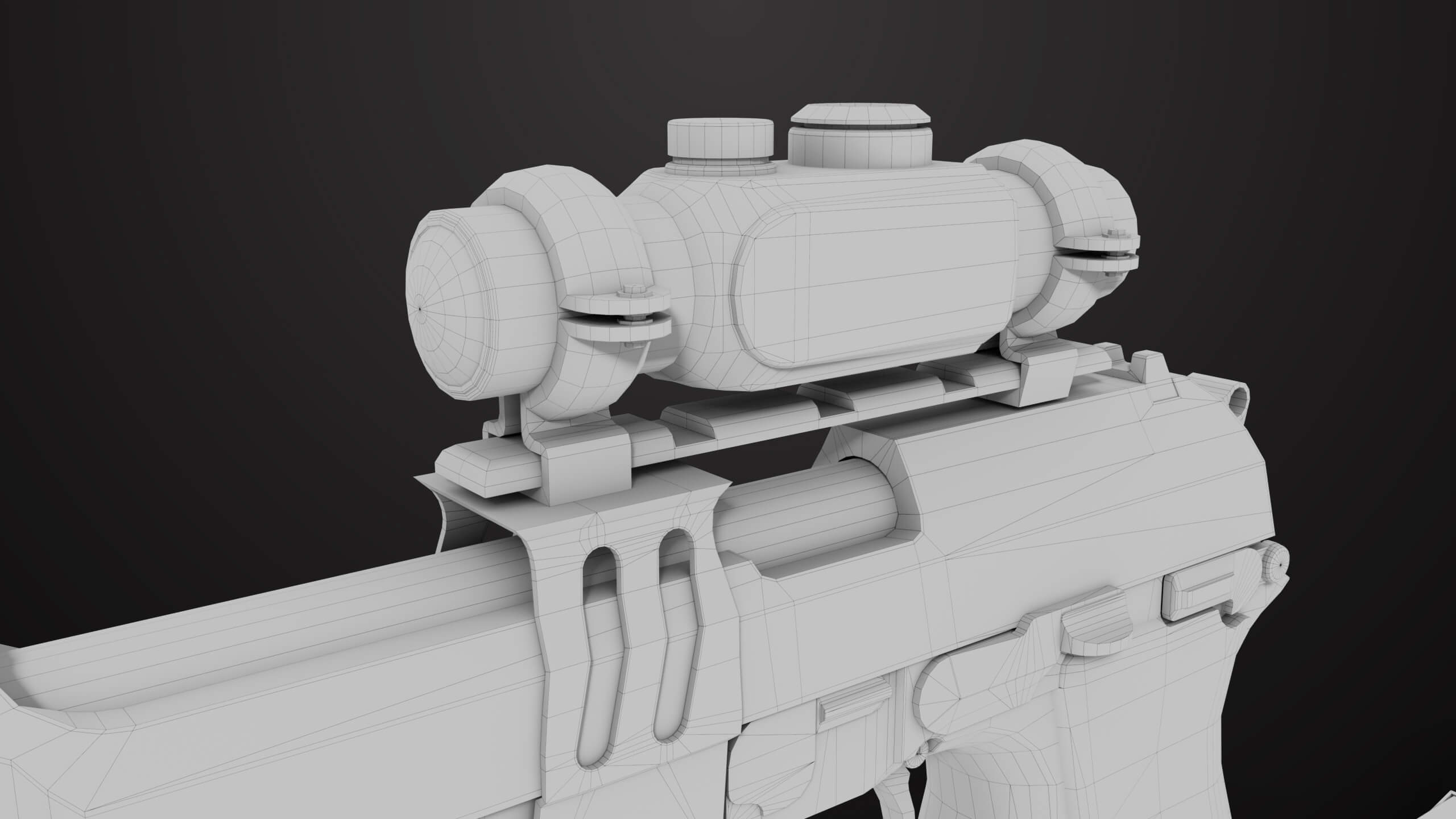 Pistol 08 Silver Generic All PBR UE Textures - 3D Model by Eight Vertex