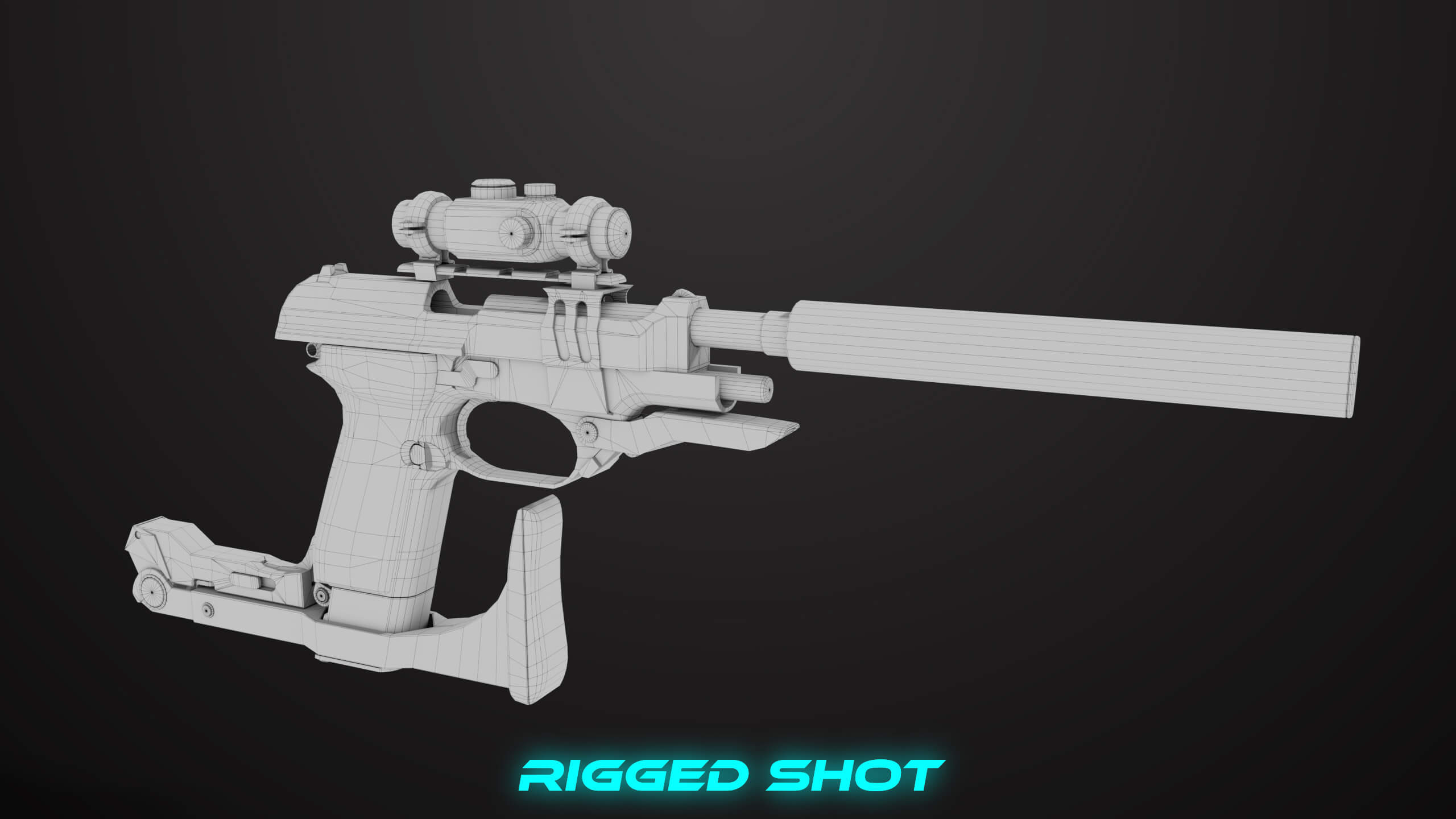 Pistol 08 Silver Generic All PBR UE Textures - 3D Model by Eight Vertex