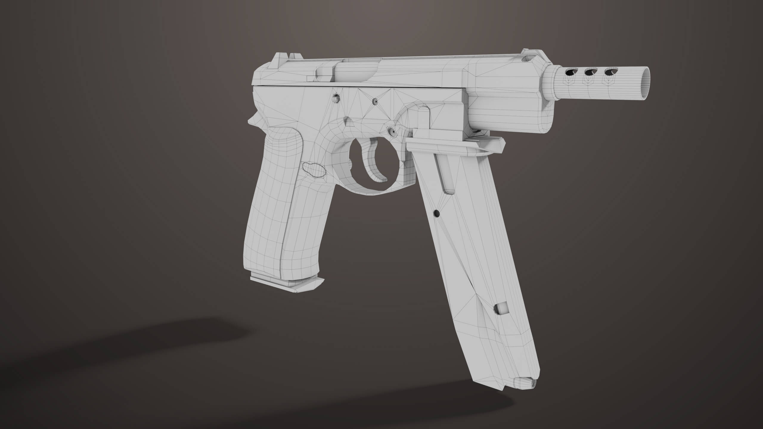 Pistol 09 Black Generic All PBR UE Textures - 3D Model by Eight Vertex