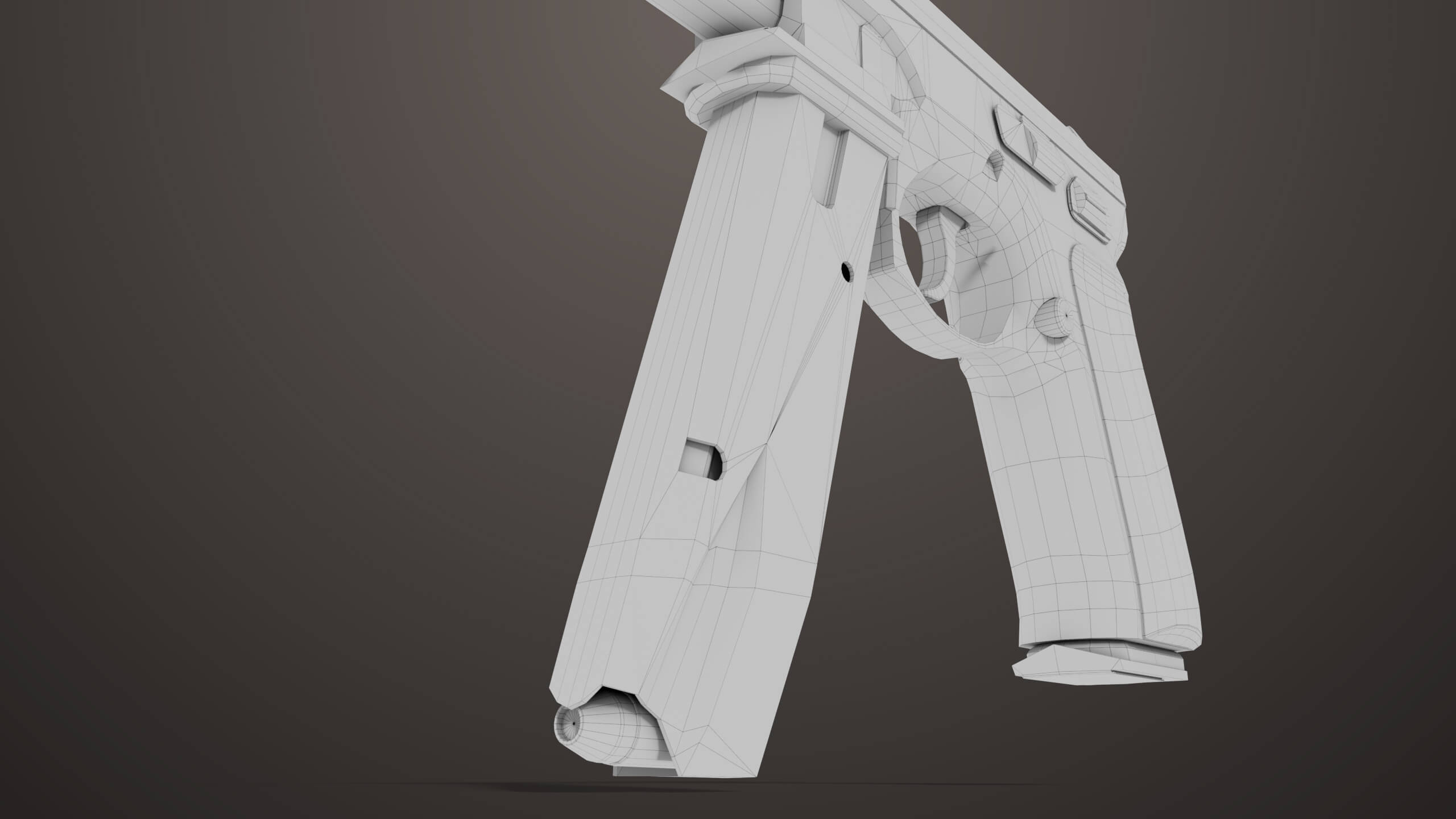 Pistol 09 Black Generic All PBR UE Textures - 3D Model by Eight Vertex