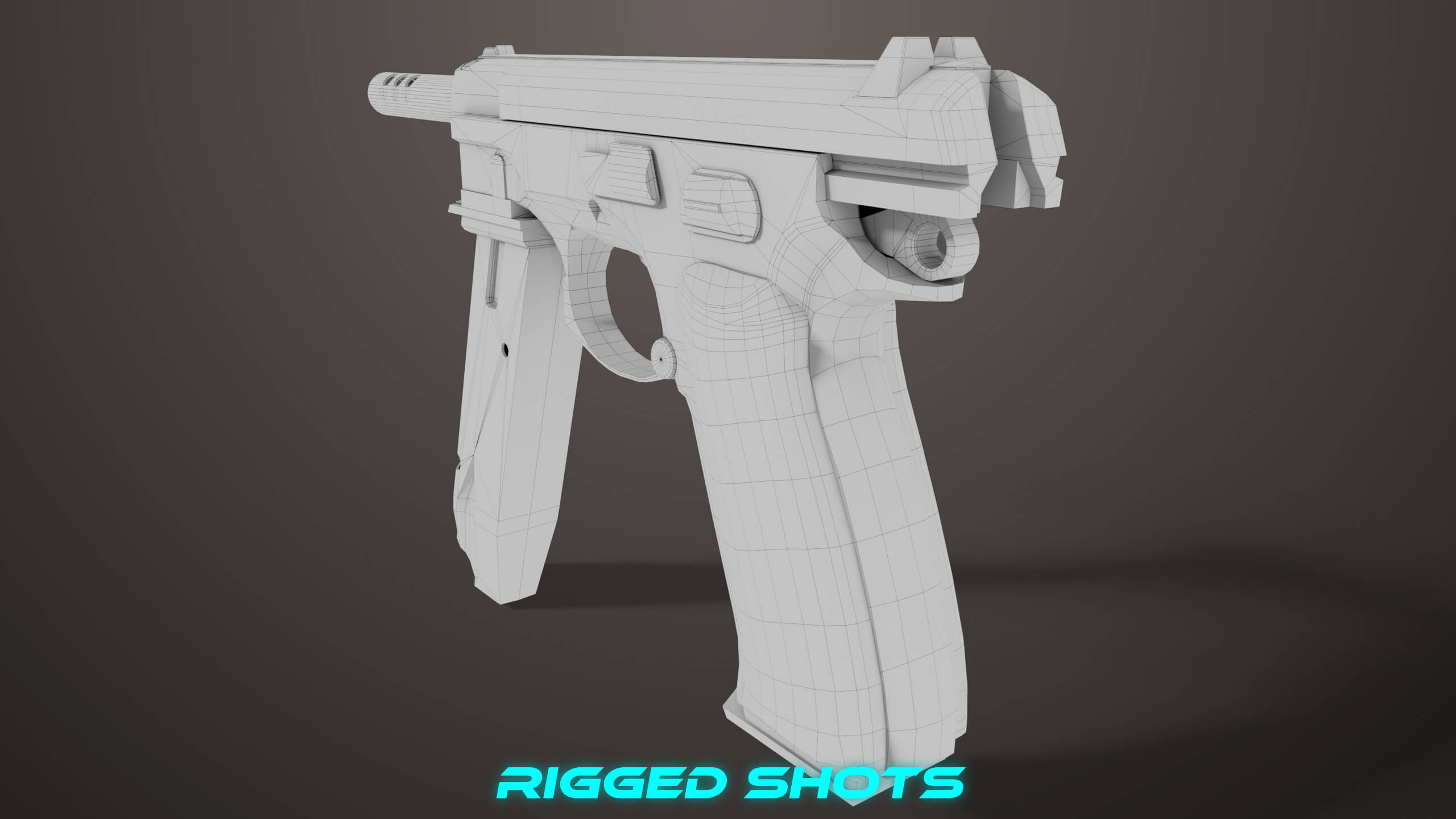 Pistol 09 Black Generic All PBR UE Textures - 3D Model by Eight Vertex