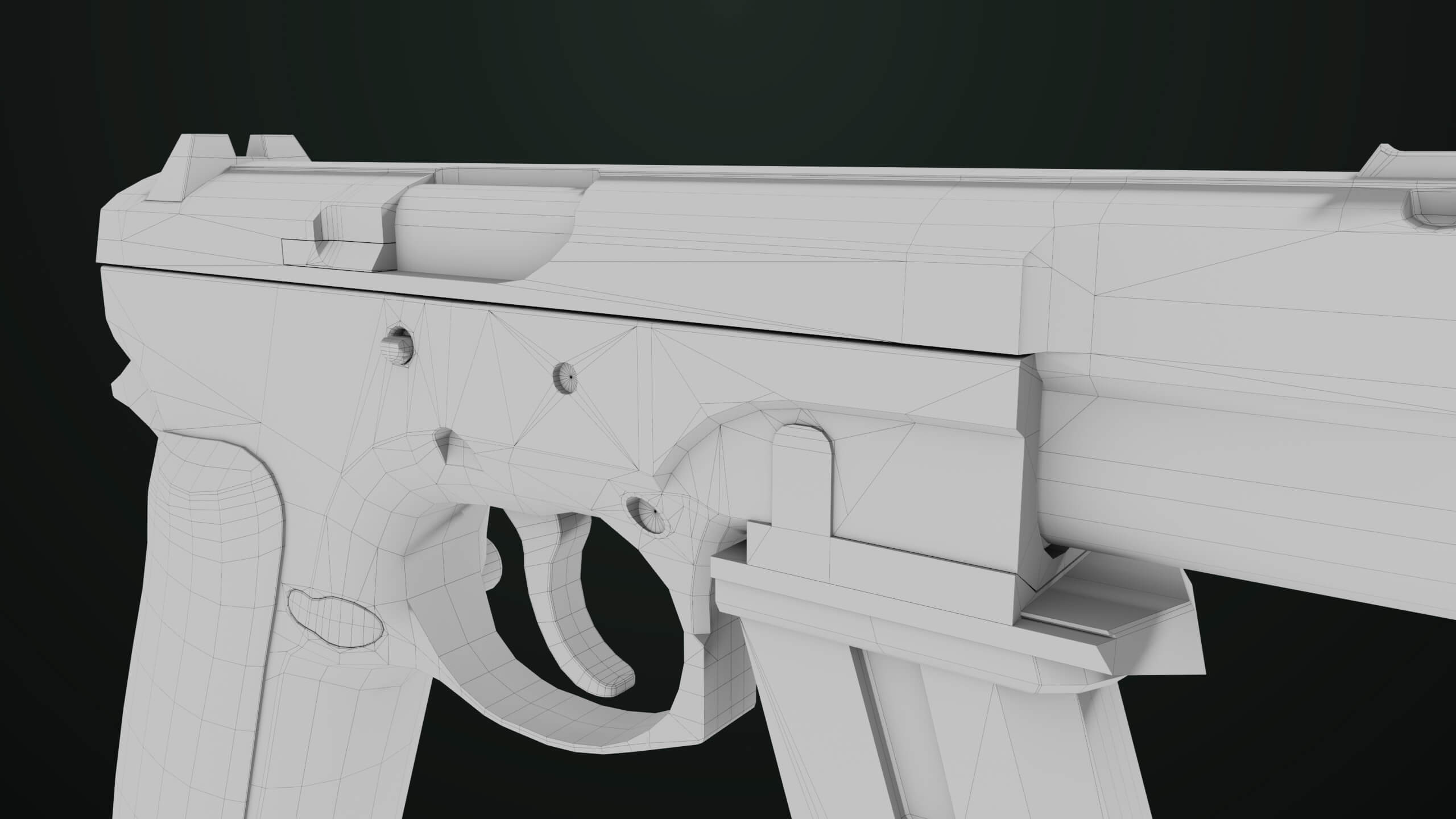 Pistol 09 Military Green Generic All PBR UE Textures - 3D Model by ...