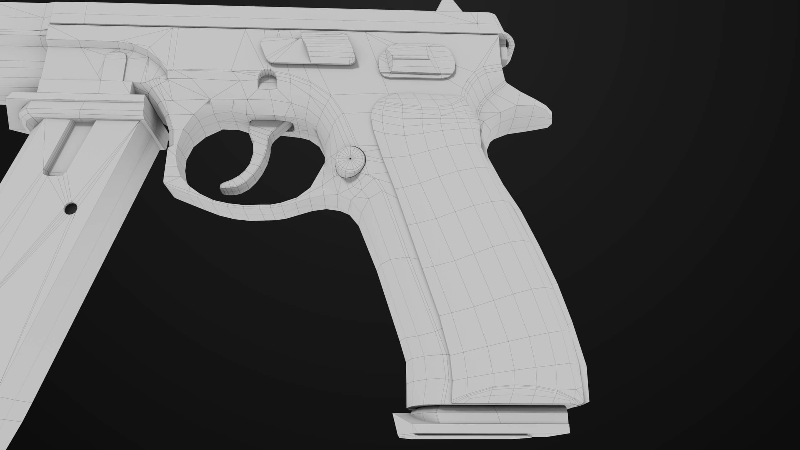 Pistol 09 Silver Generic All PBR UE Textures - 3D Model by Eight Vertex