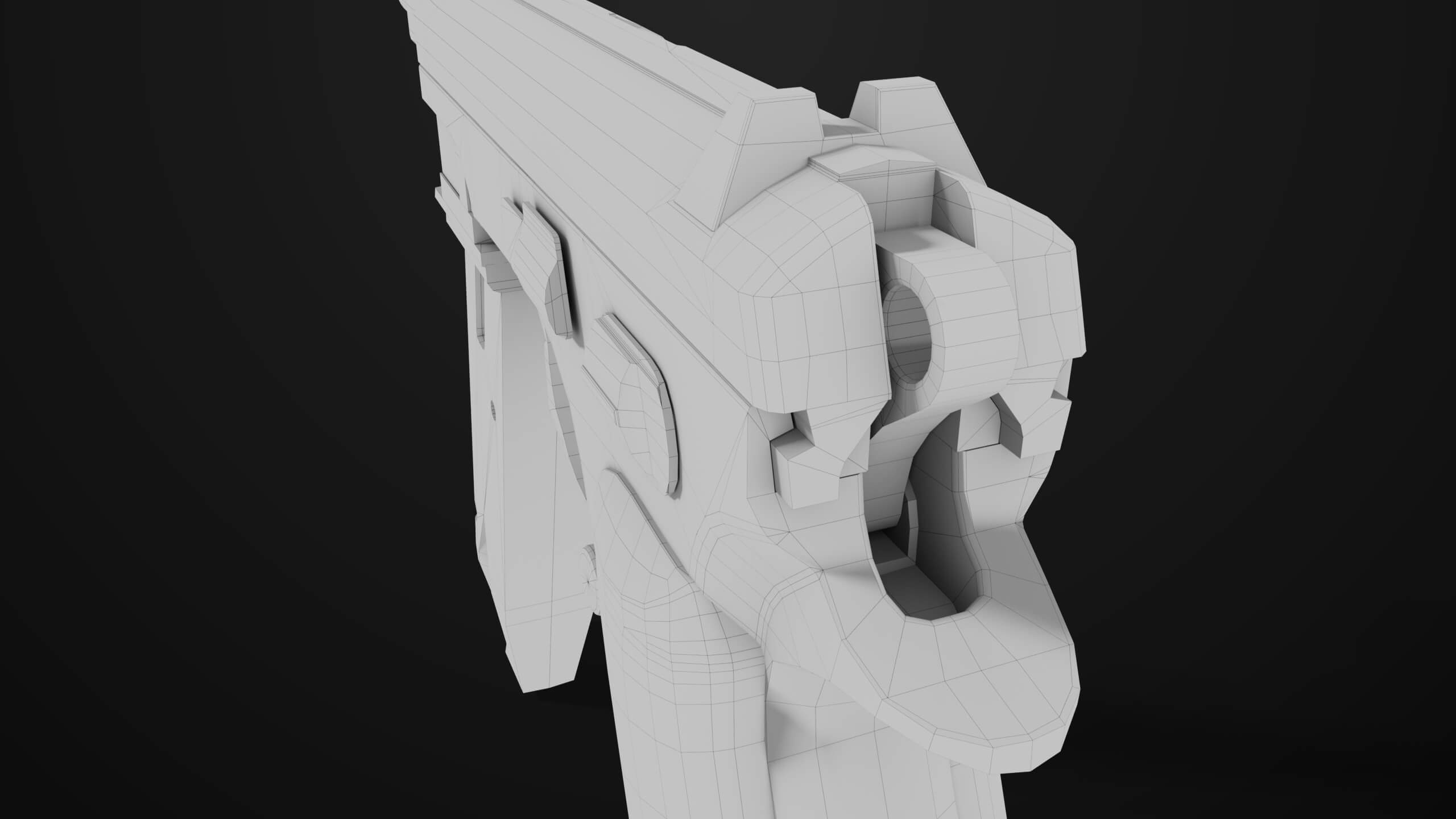 Pistol 09 Silver Generic All PBR UE Textures - 3D Model by Eight Vertex