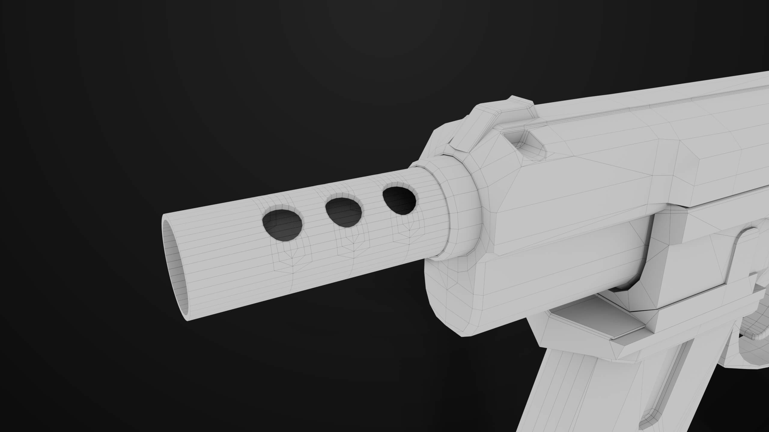 Pistol 09 Silver Generic All PBR UE Textures - 3D Model by Eight Vertex