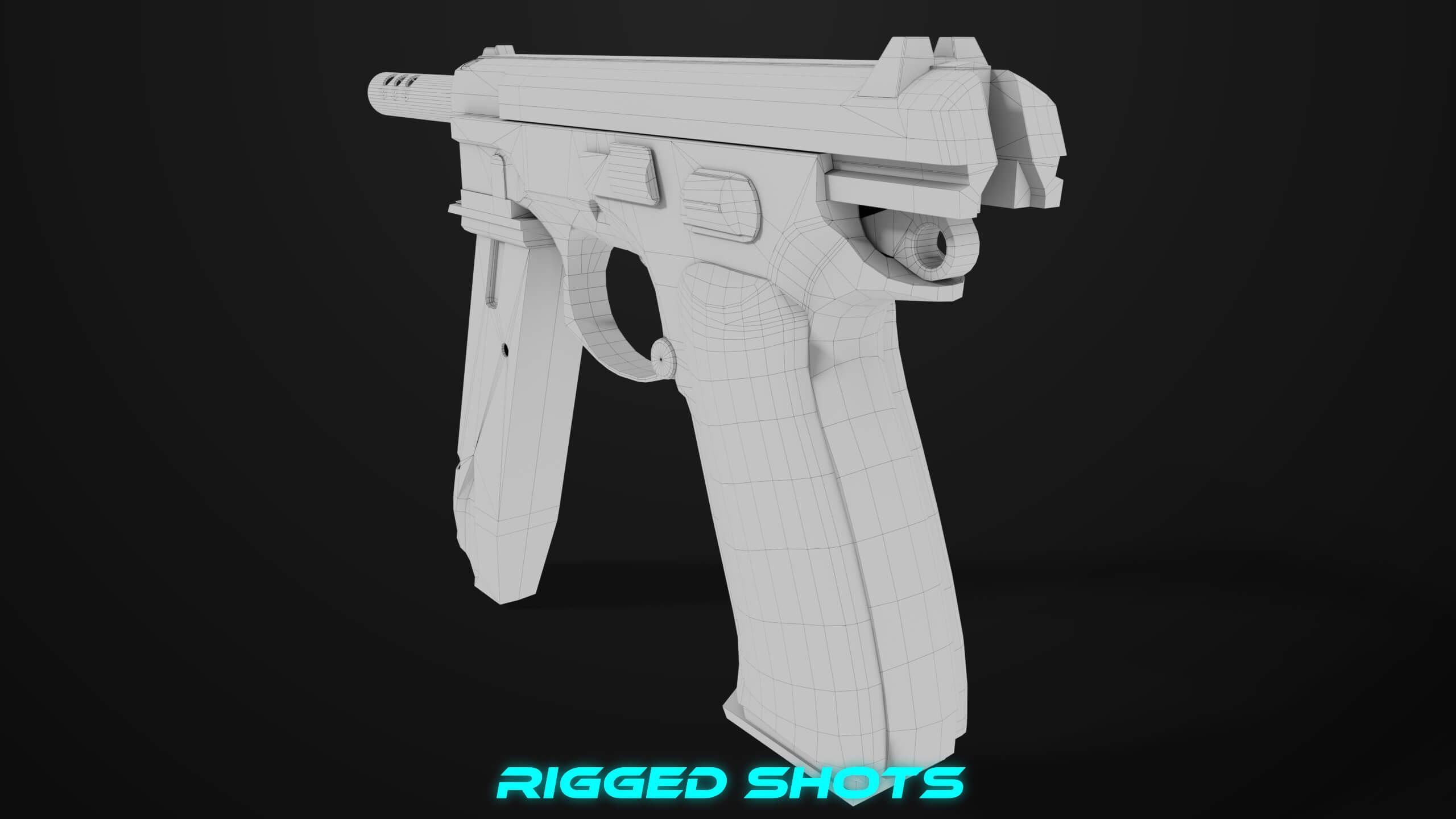 Pistol 09 Silver Generic All PBR UE Textures - 3D Model by Eight Vertex