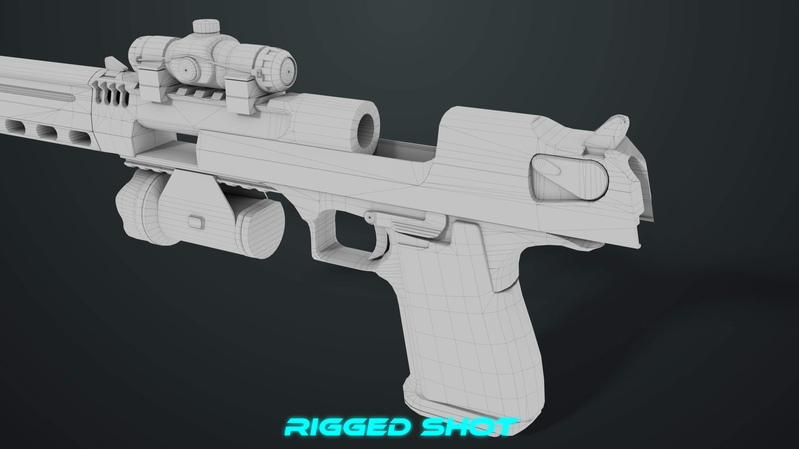 Pistol 10 Black Generic All PBR UE Textures - 3D Model by Eight Vertex