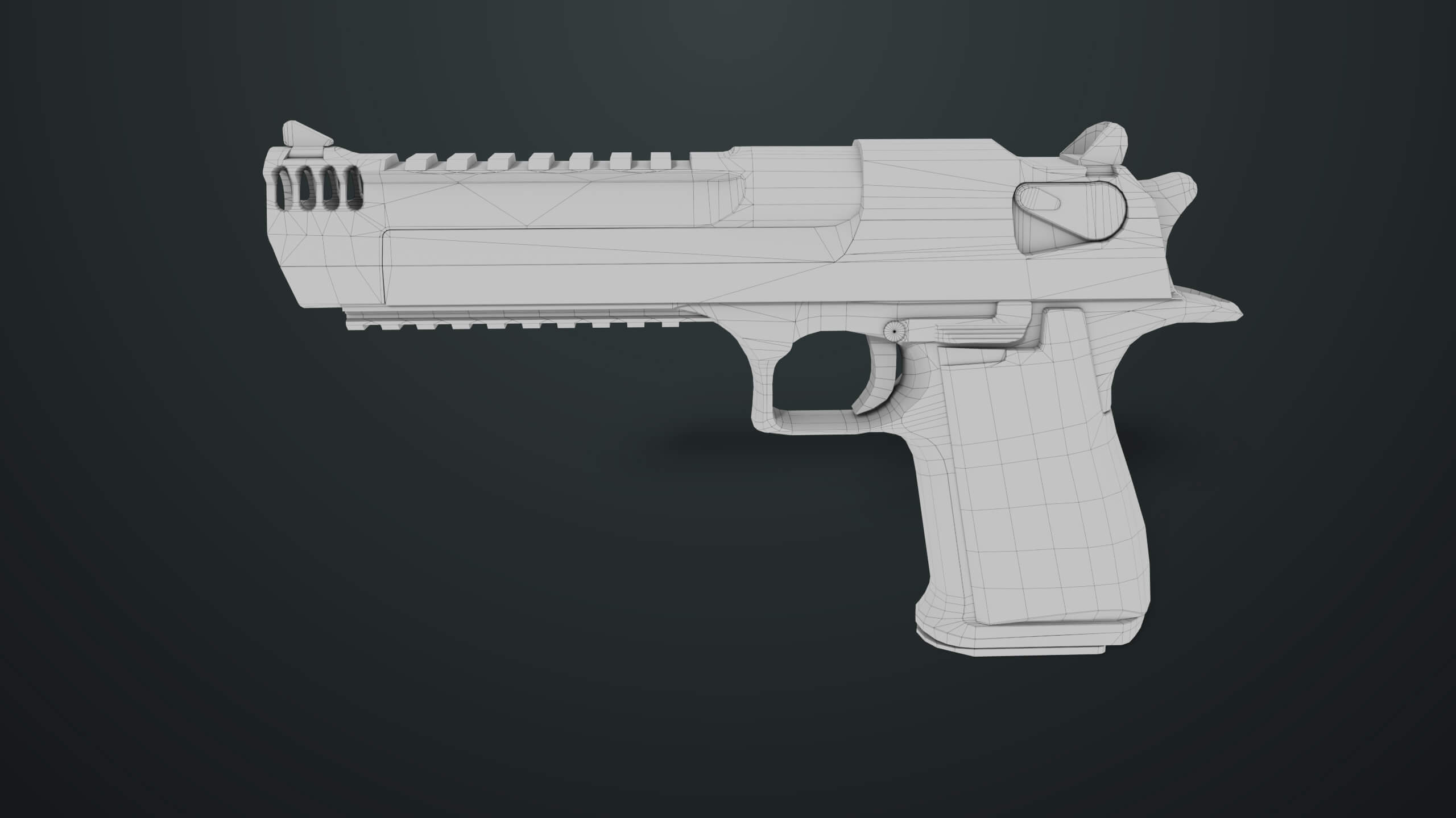 Pistol 10 Black Generic All PBR UE Textures - 3D Model by Eight Vertex