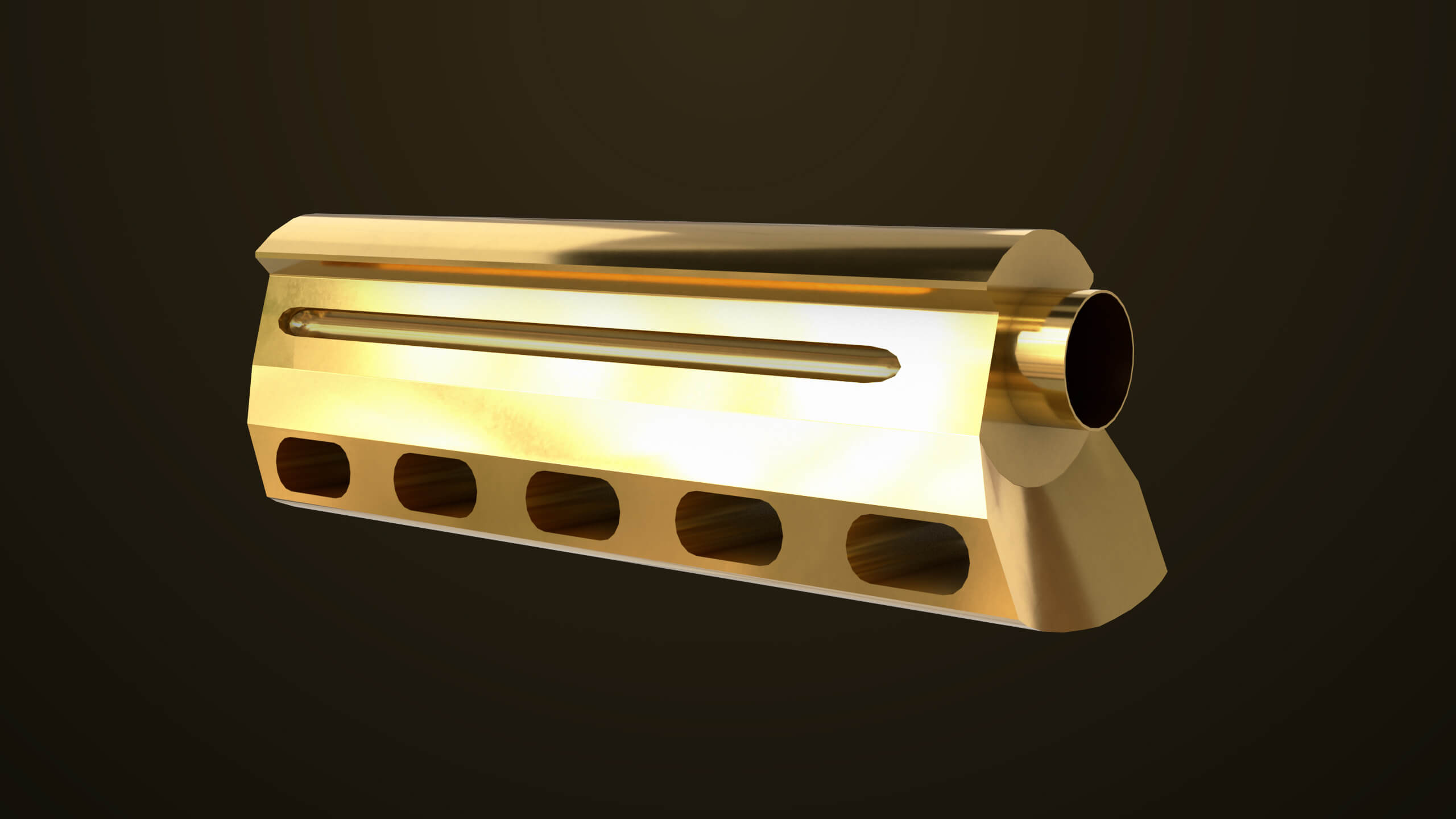 Pistol 10 Gold Generic All PBR UE Textures - 3D Model by Eight Vertex