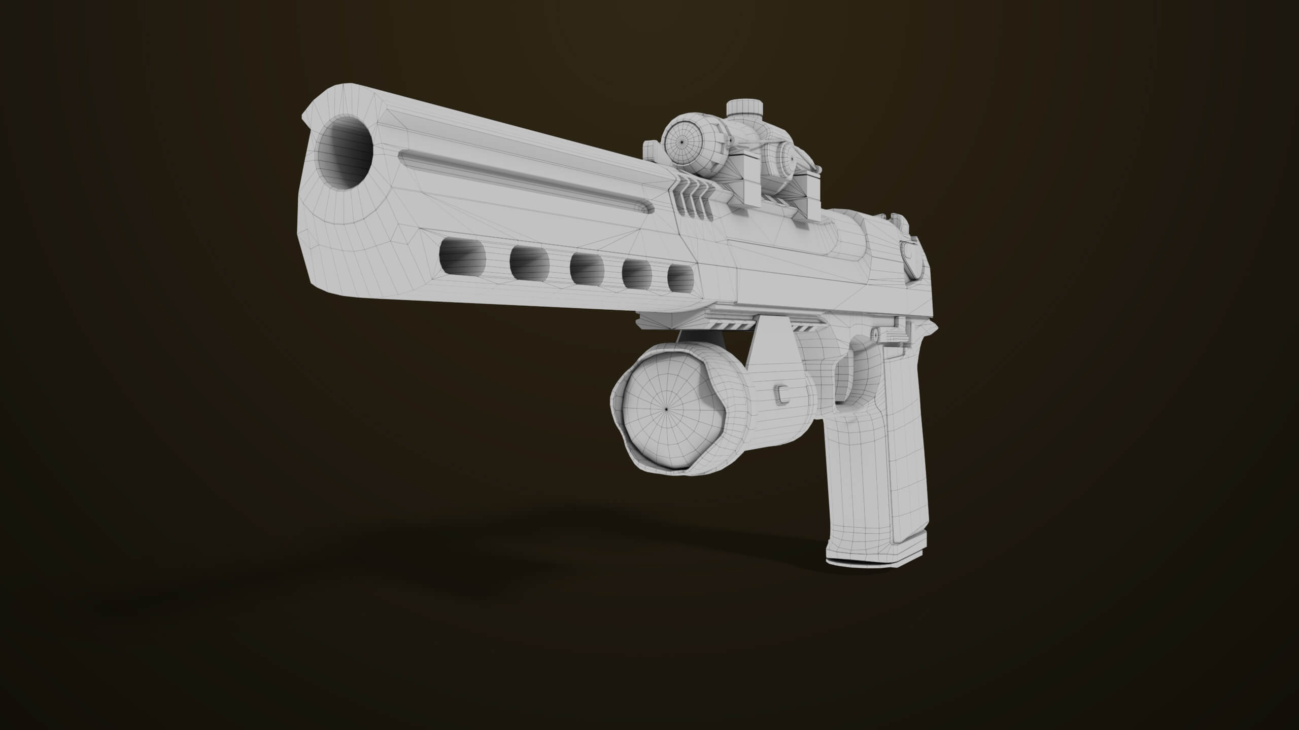 Pistol 10 Gold Generic All PBR UE Textures - 3D Model by Eight Vertex