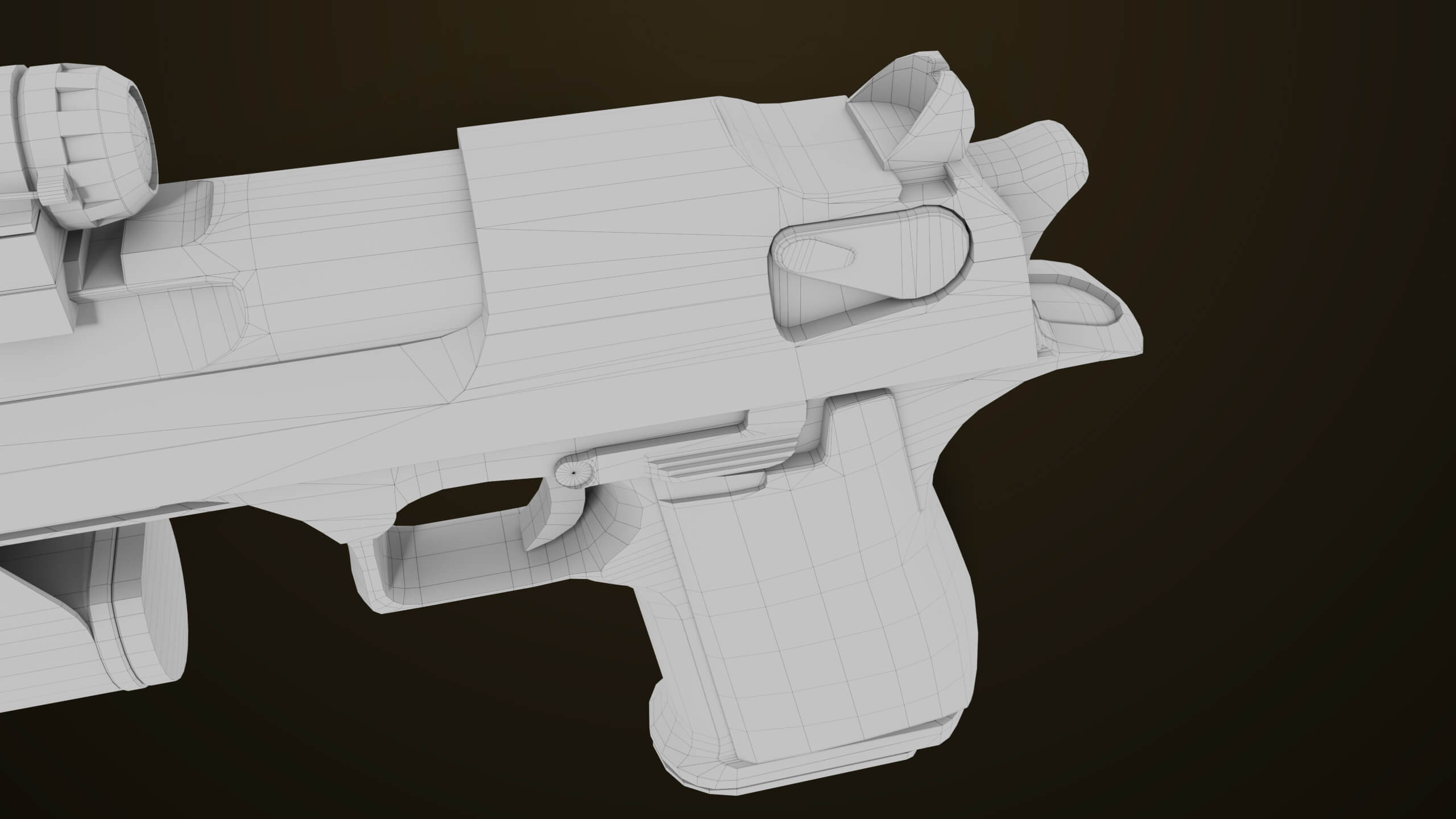 Pistol 10 Gold Generic All PBR UE Textures - 3D Model by Eight Vertex