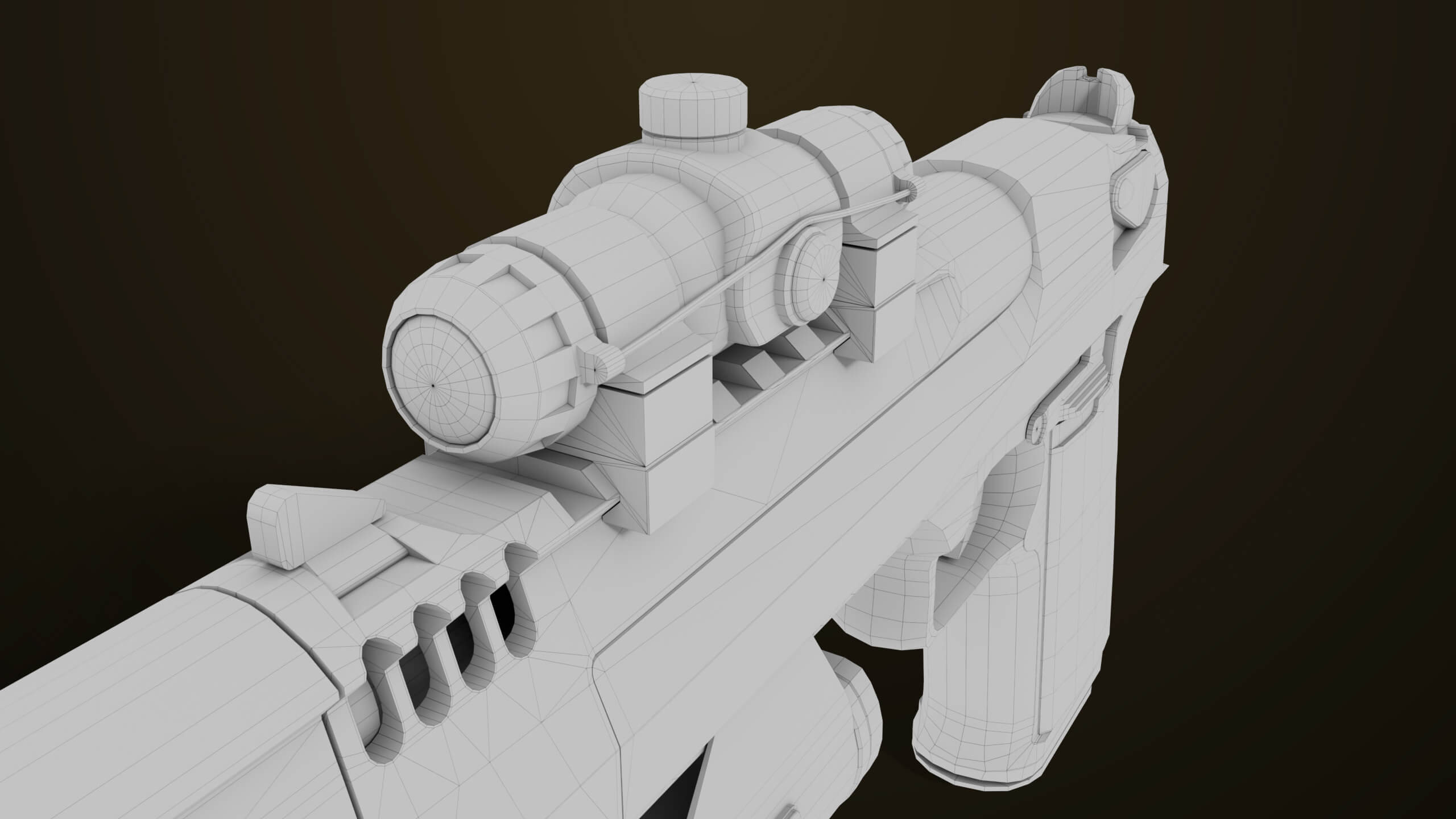 Pistol 10 Gold Generic All PBR UE Textures - 3D Model by Eight Vertex