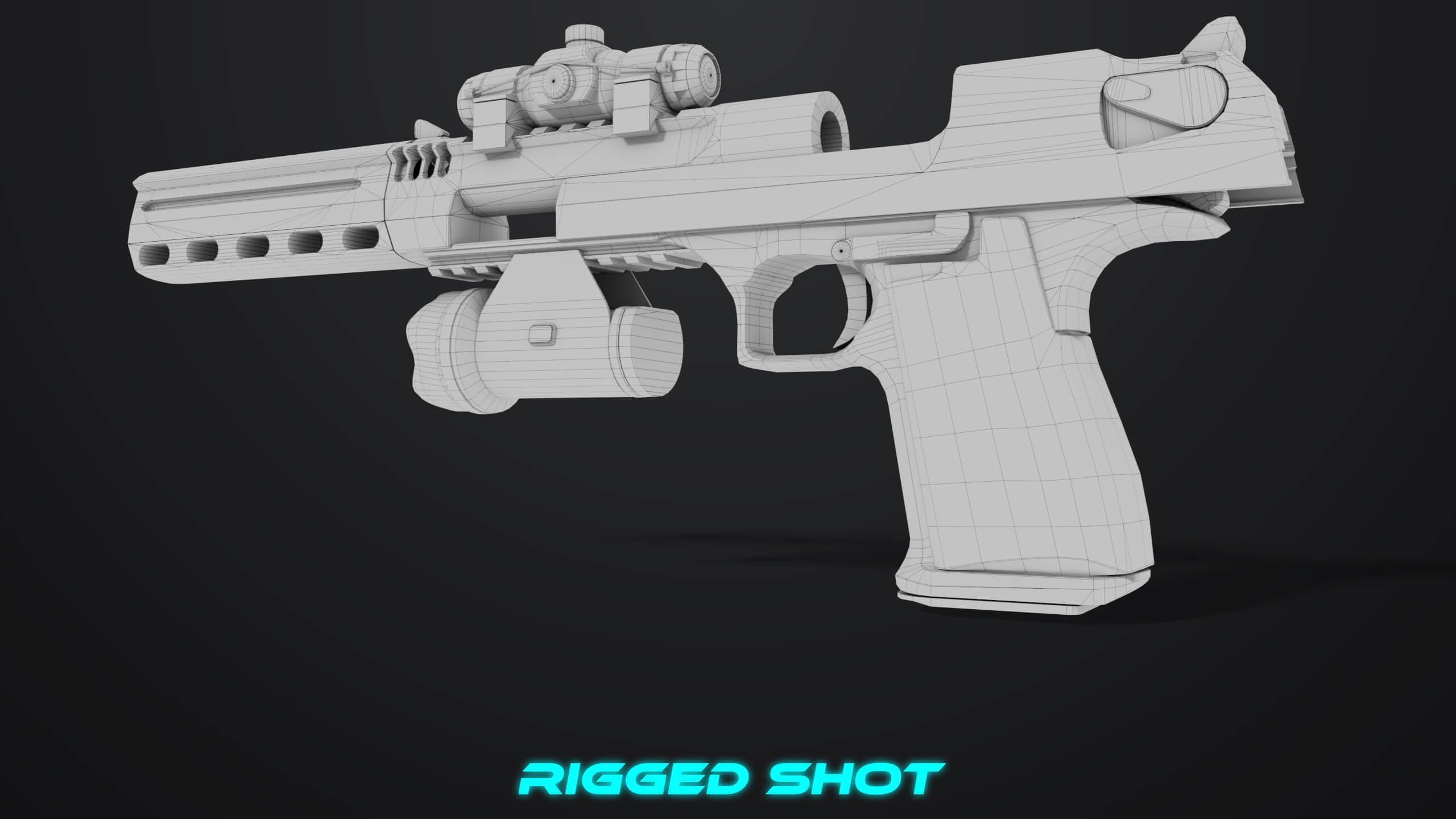 Pistol 10 Silver Generic All PBR UE Textures - 3D Model by Eight Vertex