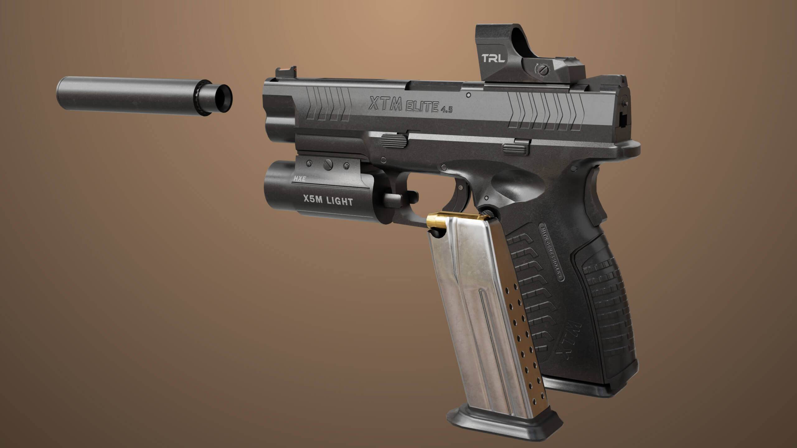 9 Pistol Rigged Collection 02 All PBR Unity UE Textures by Eight Vertex