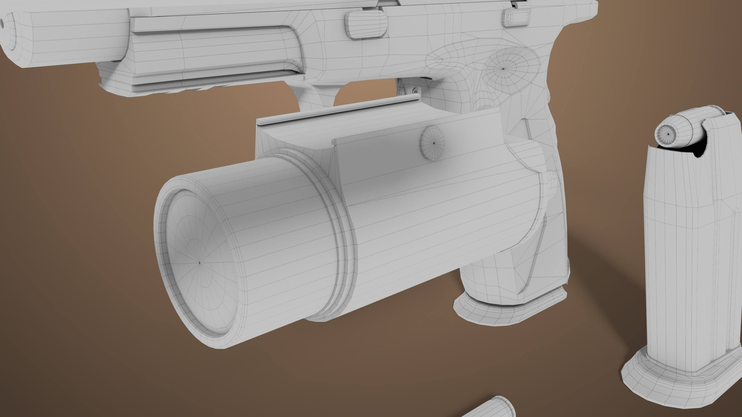 Pistol06 Black All Pbr Unity Ue Textures Included 3d Model By Eight