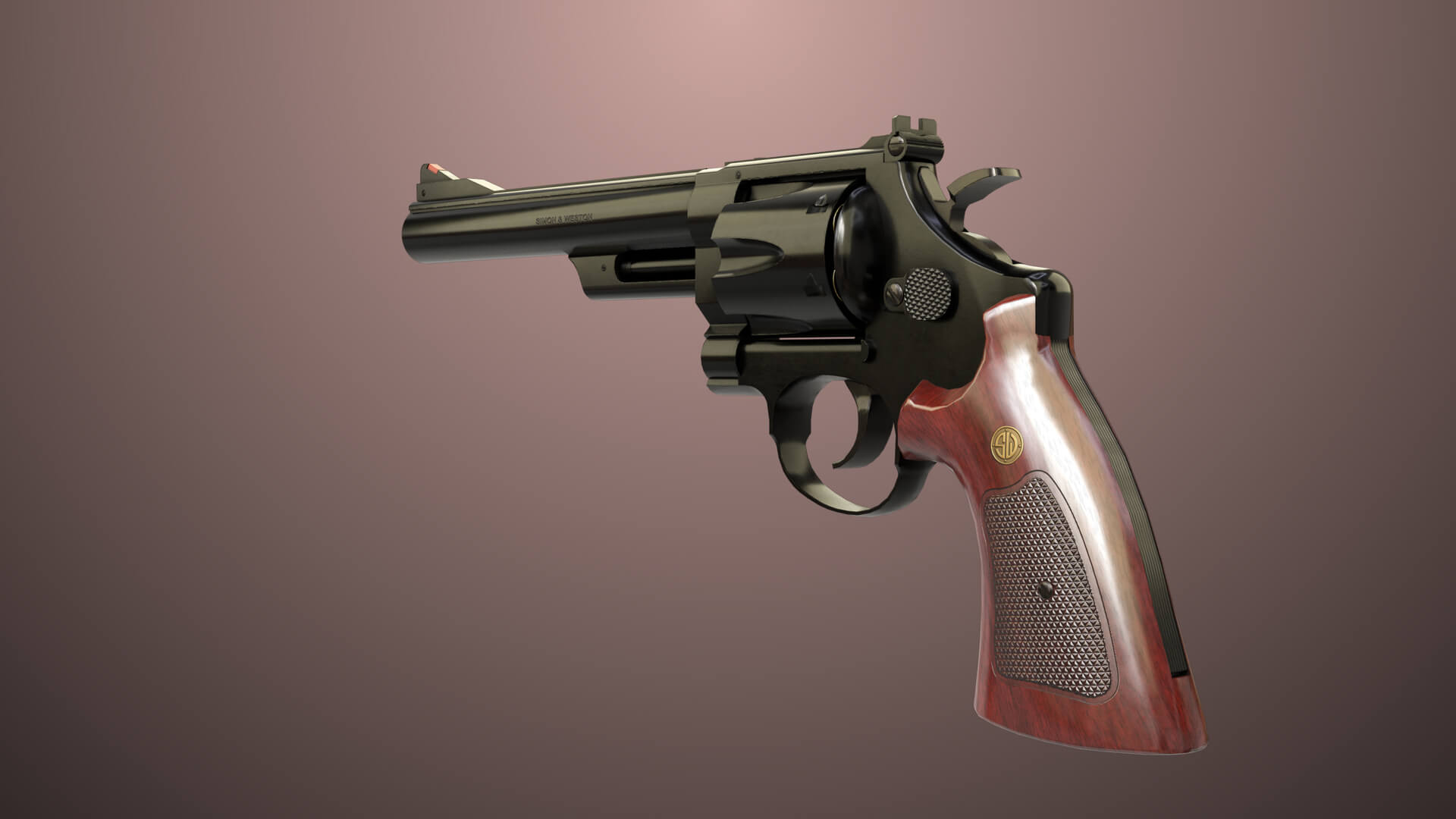 Revolver 01 M29 All PBR Unity UE Textures - 3D Model by Eight Vertex