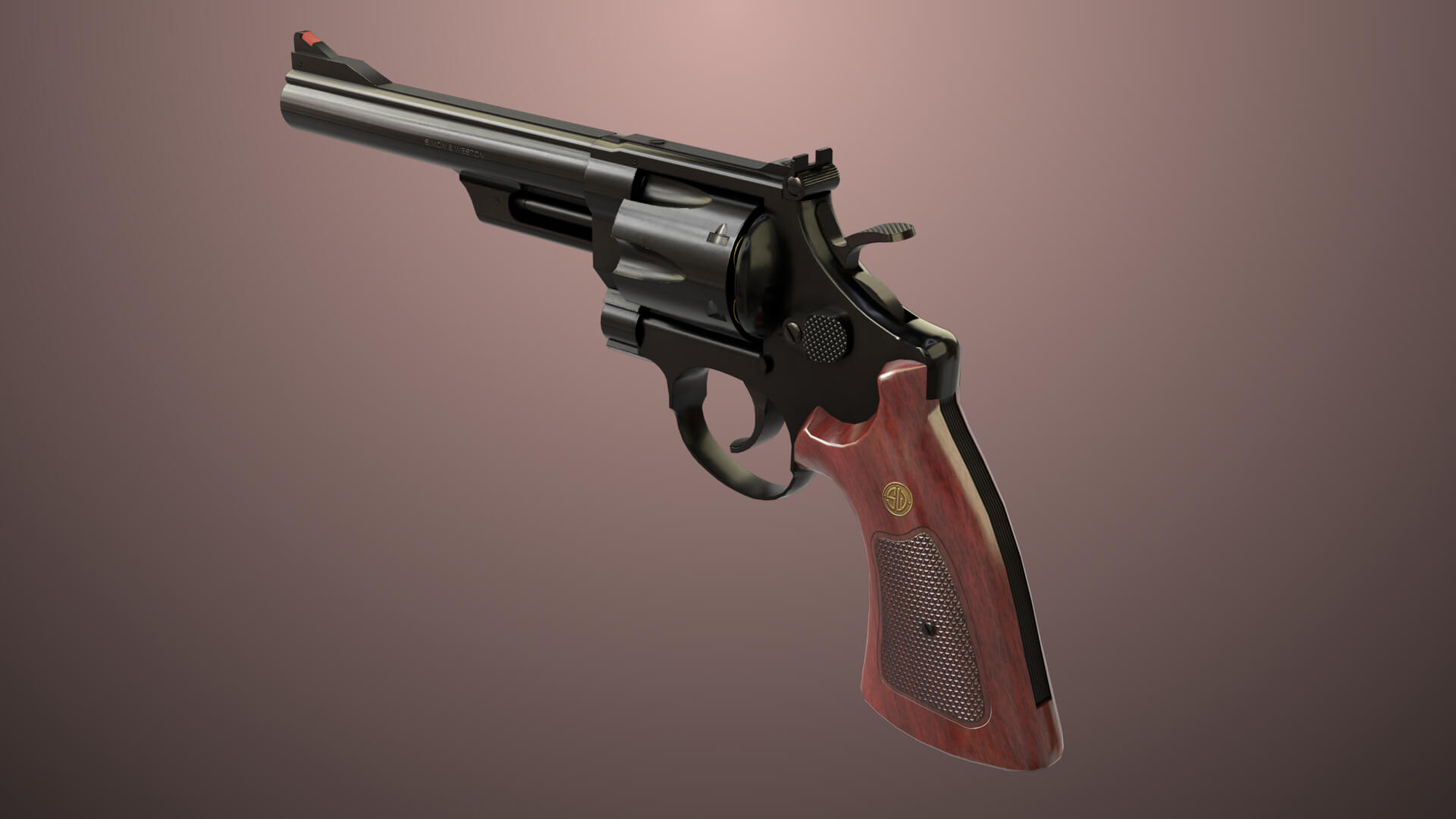 Revolver 01 M29 All PBR Unity UE Textures - 3D Model by Eight Vertex