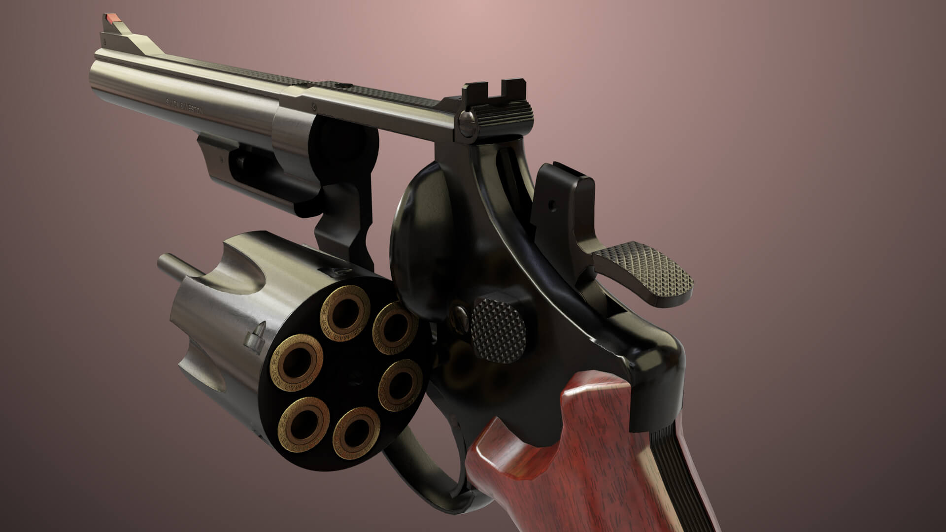 Revolver 01 M29 All PBR Unity UE Textures - 3D Model by Eight Vertex