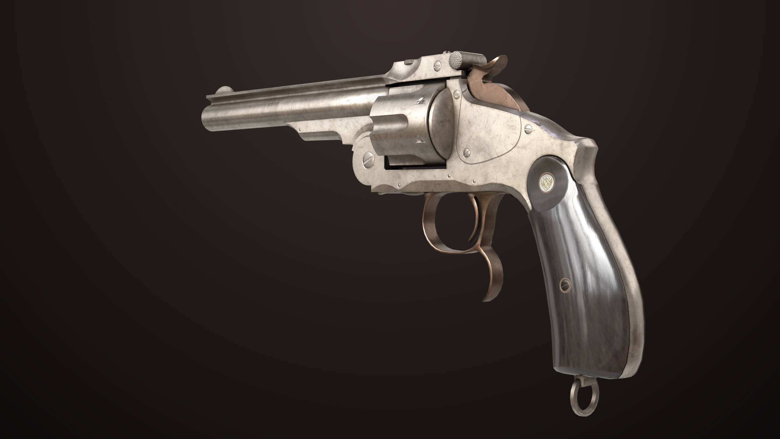 Revolver 02 Silver Smith Wesson M3 All PBR Unity UE Texture - 3D Model ...