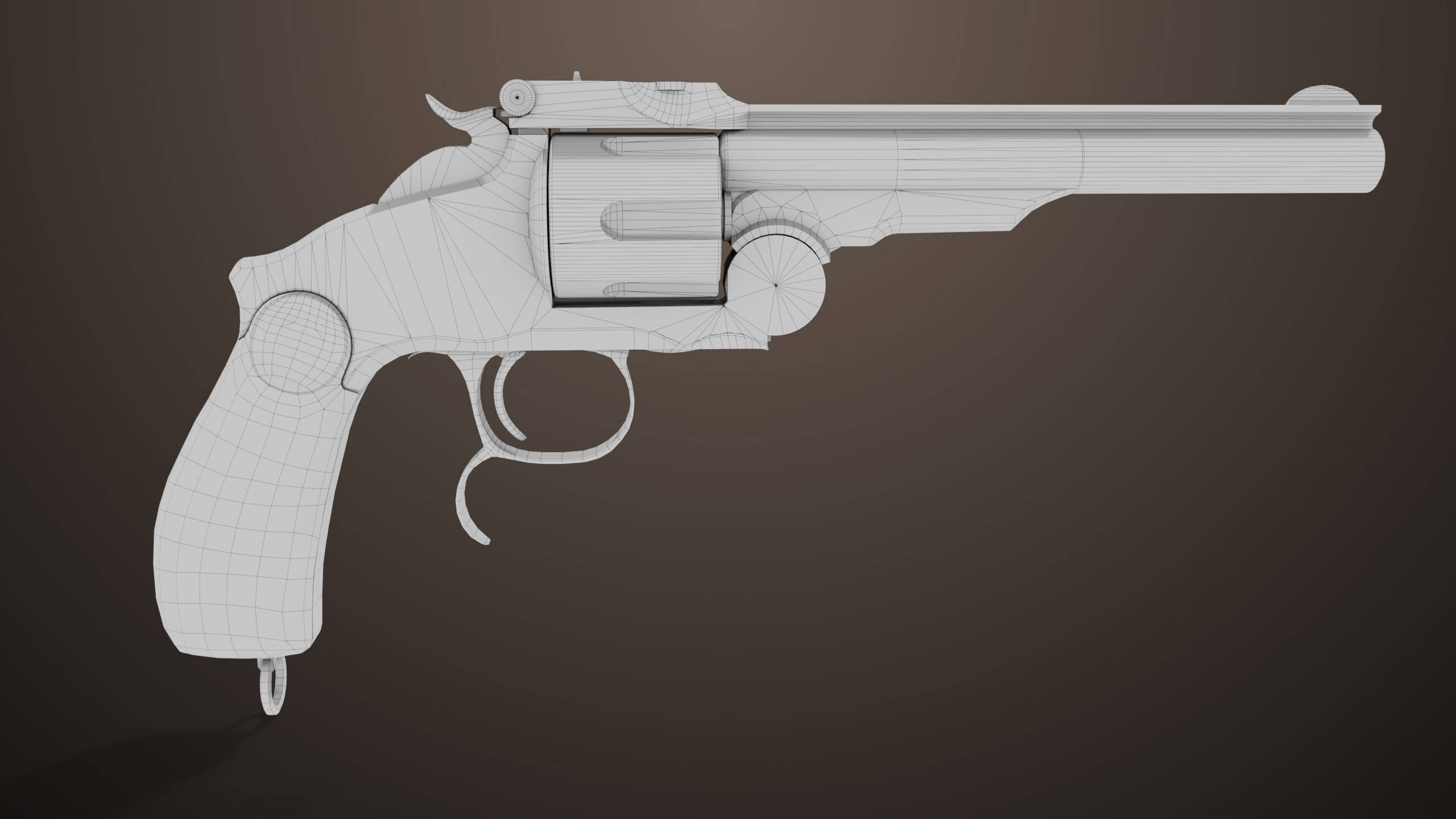 Black Revolver 02 Smith Wesson M 3 All PBR Unity UE Textures - 3D Model ...