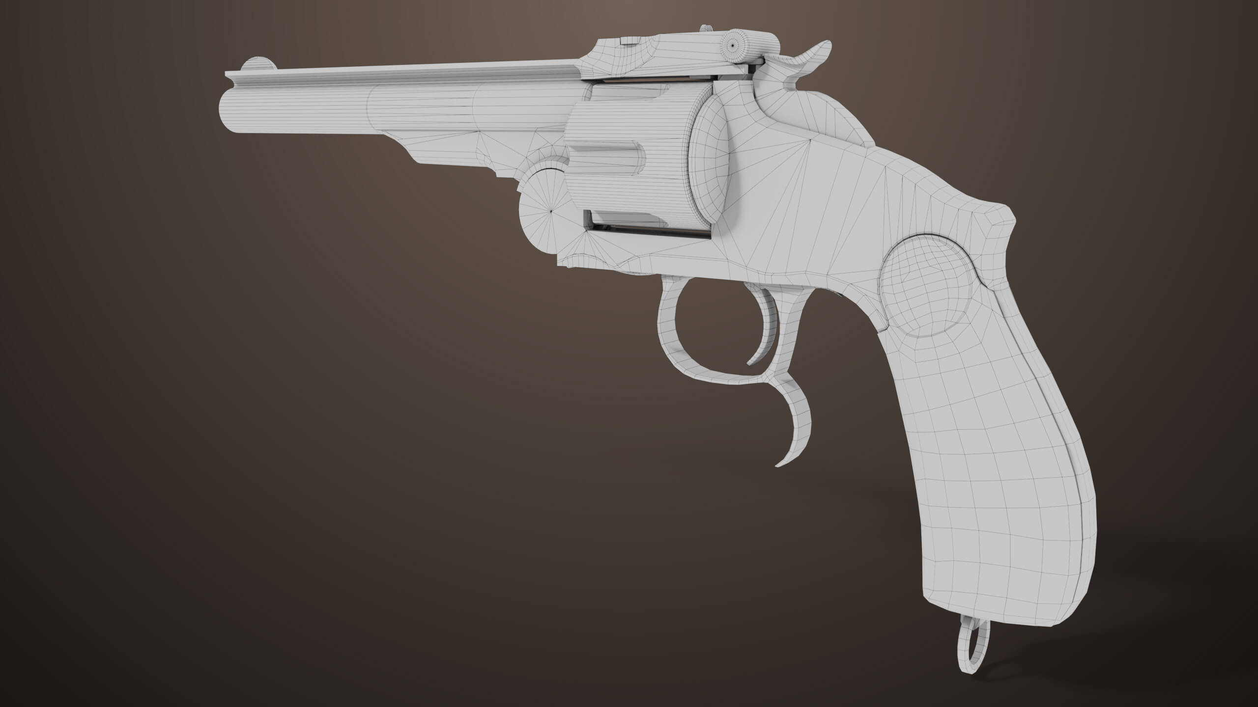 Black Revolver 02 Smith Wesson M 3 All PBR Unity UE Textures - 3D Model ...