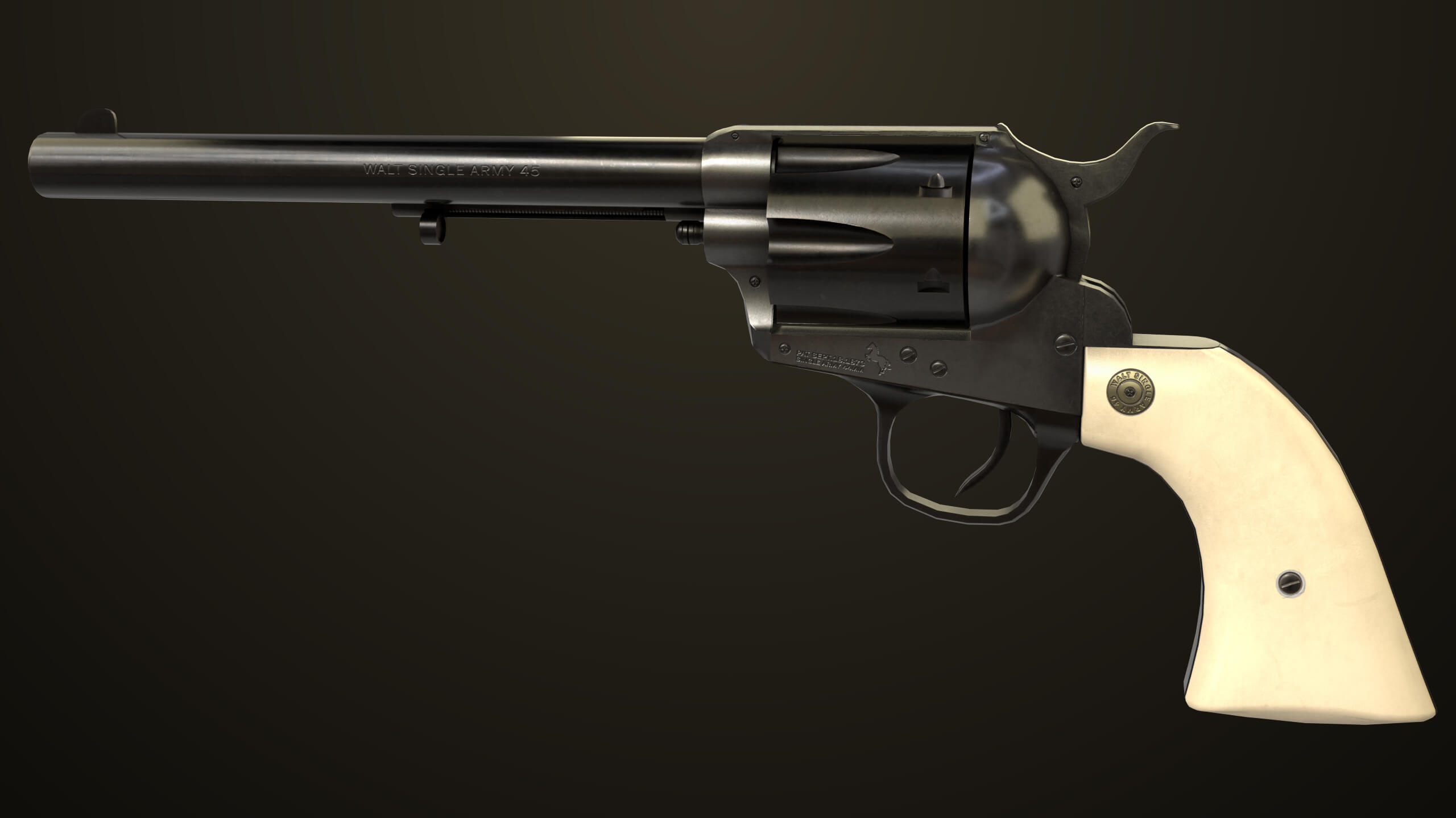 7 Black Revolvers Collection All PBR Unity UE Textures by Eight Vertex