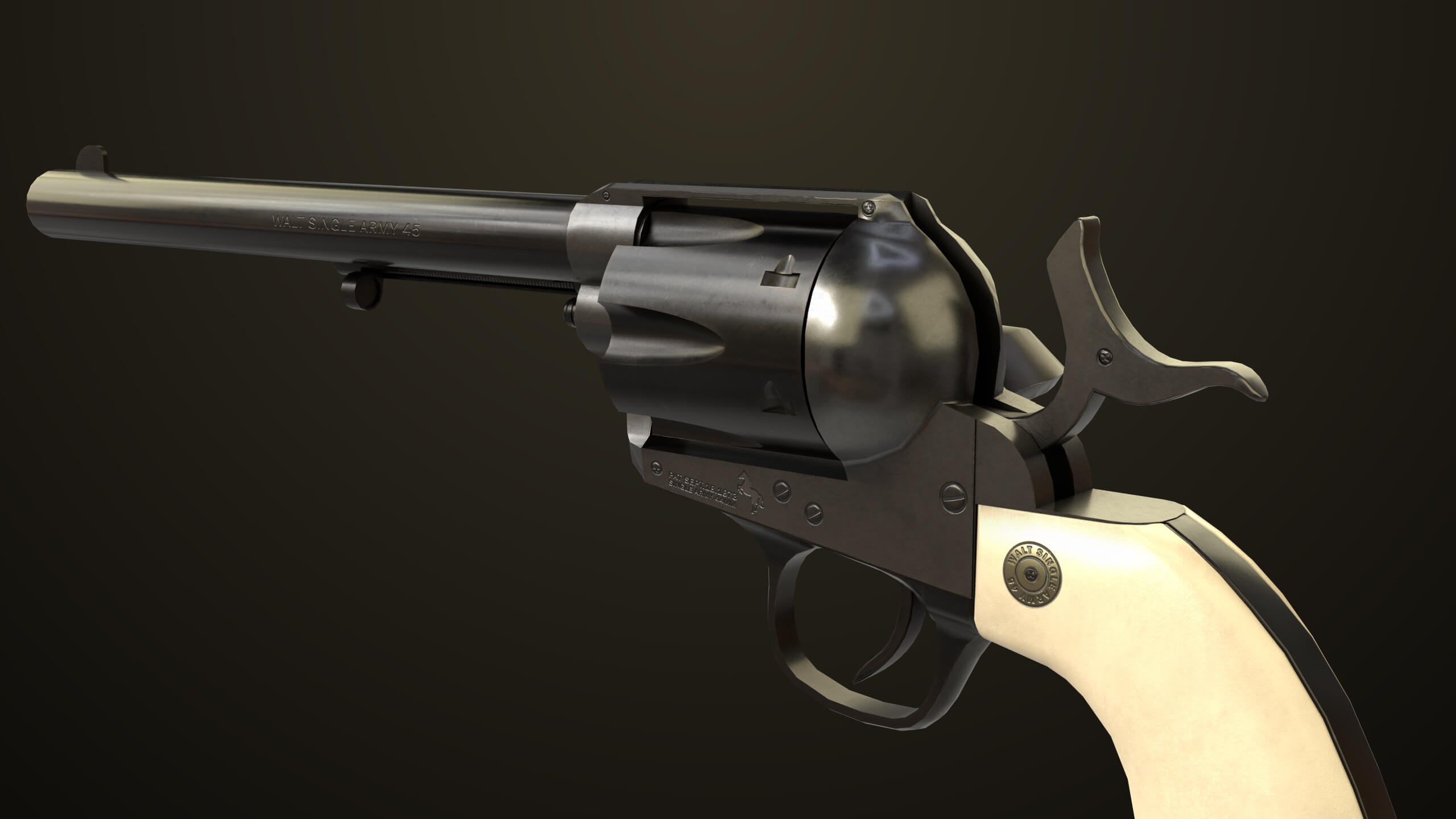 7 Black Revolvers Collection All PBR Unity UE Textures by Eight Vertex