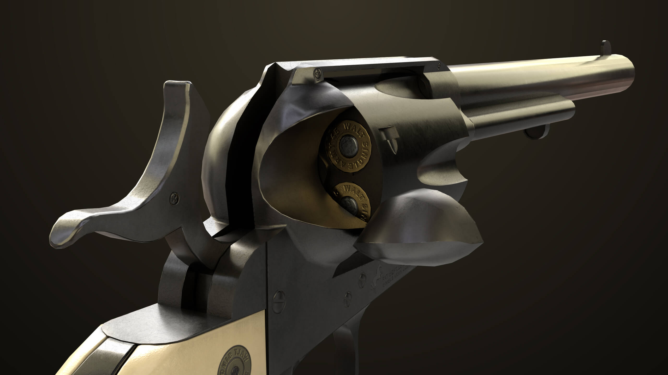 7 Black Revolvers Collection All PBR Unity UE Textures by Eight Vertex