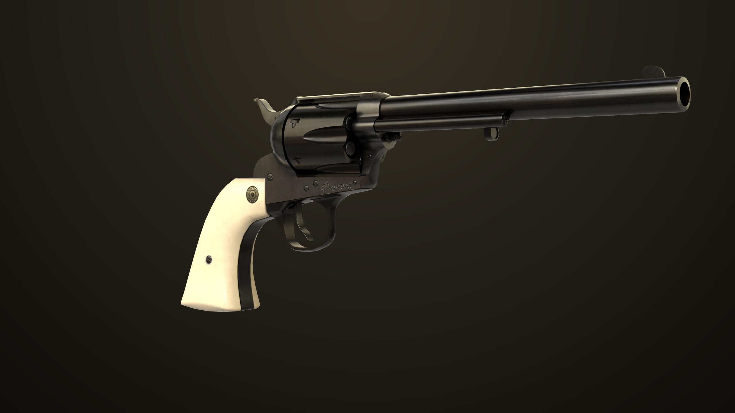 Revolver 03 Model Colt Black All PBR Unity UE Textures by Eight Vertex