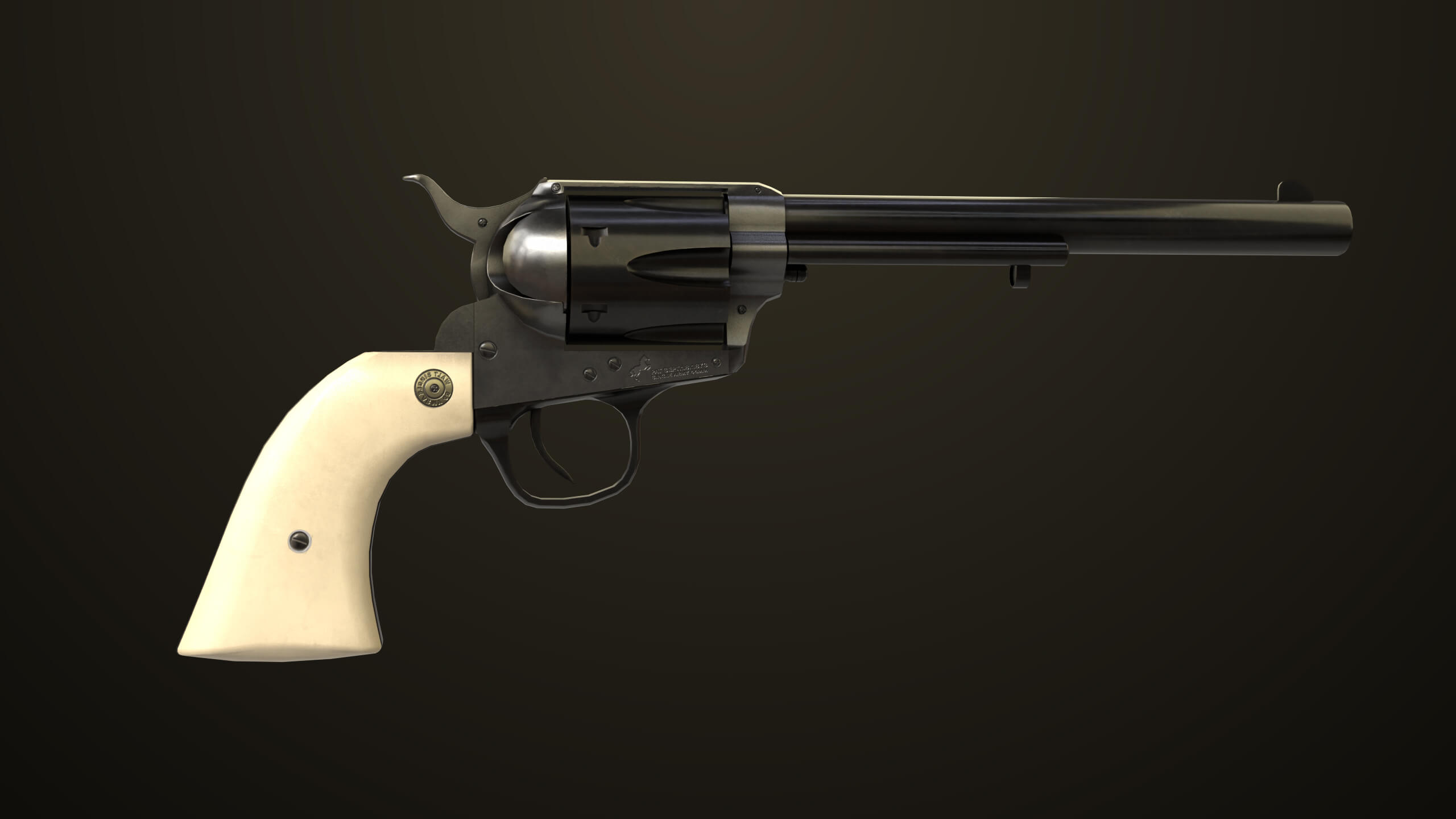 Revolver 03 Model Colt Black All PBR Unity UE Textures by Eight Vertex
