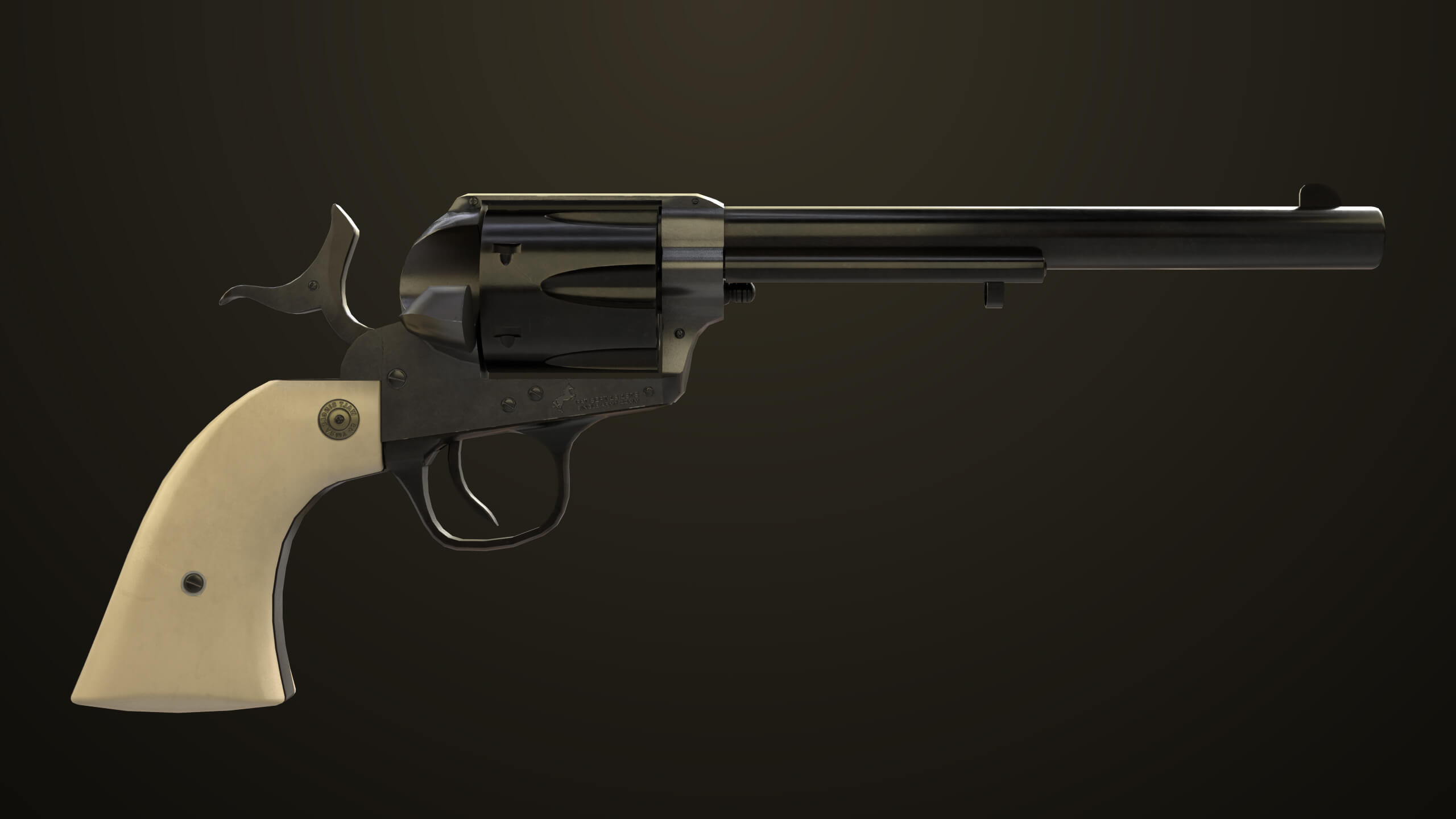 Revolver 03 Model Colt Black All PBR Unity UE Textures by Eight Vertex