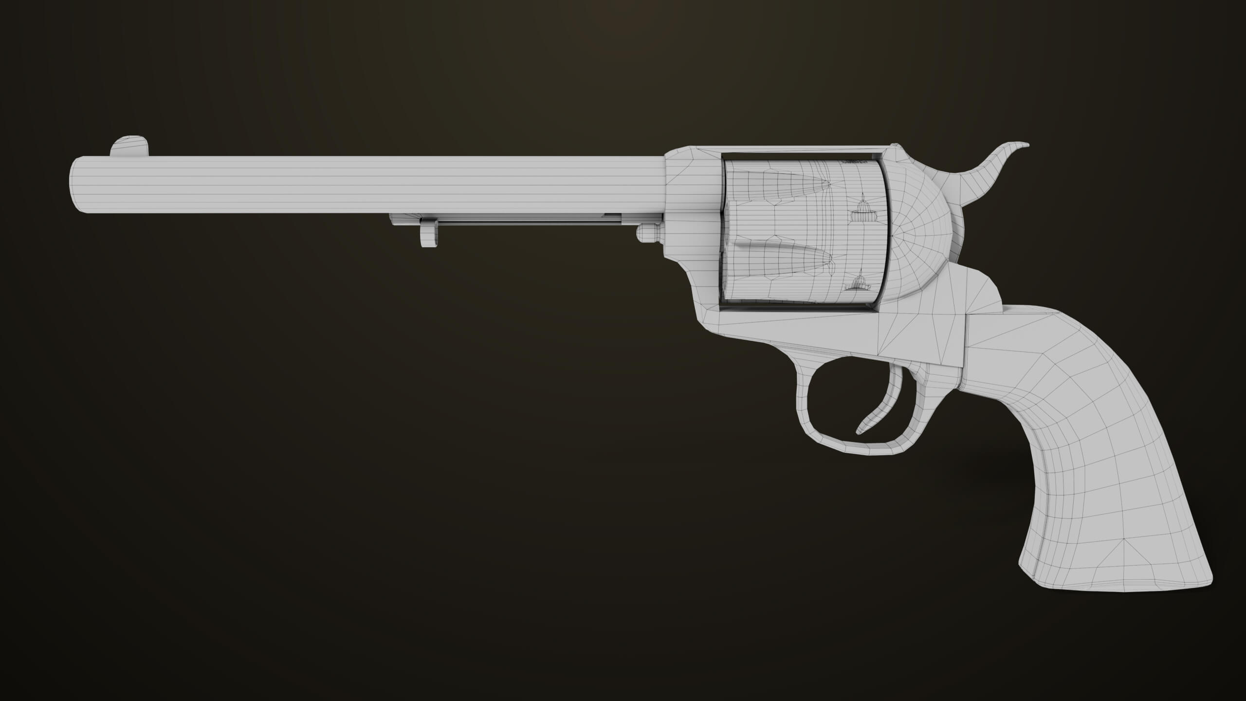 Revolver 03 Model Colt Black All PBR Unity UE Textures by Eight Vertex