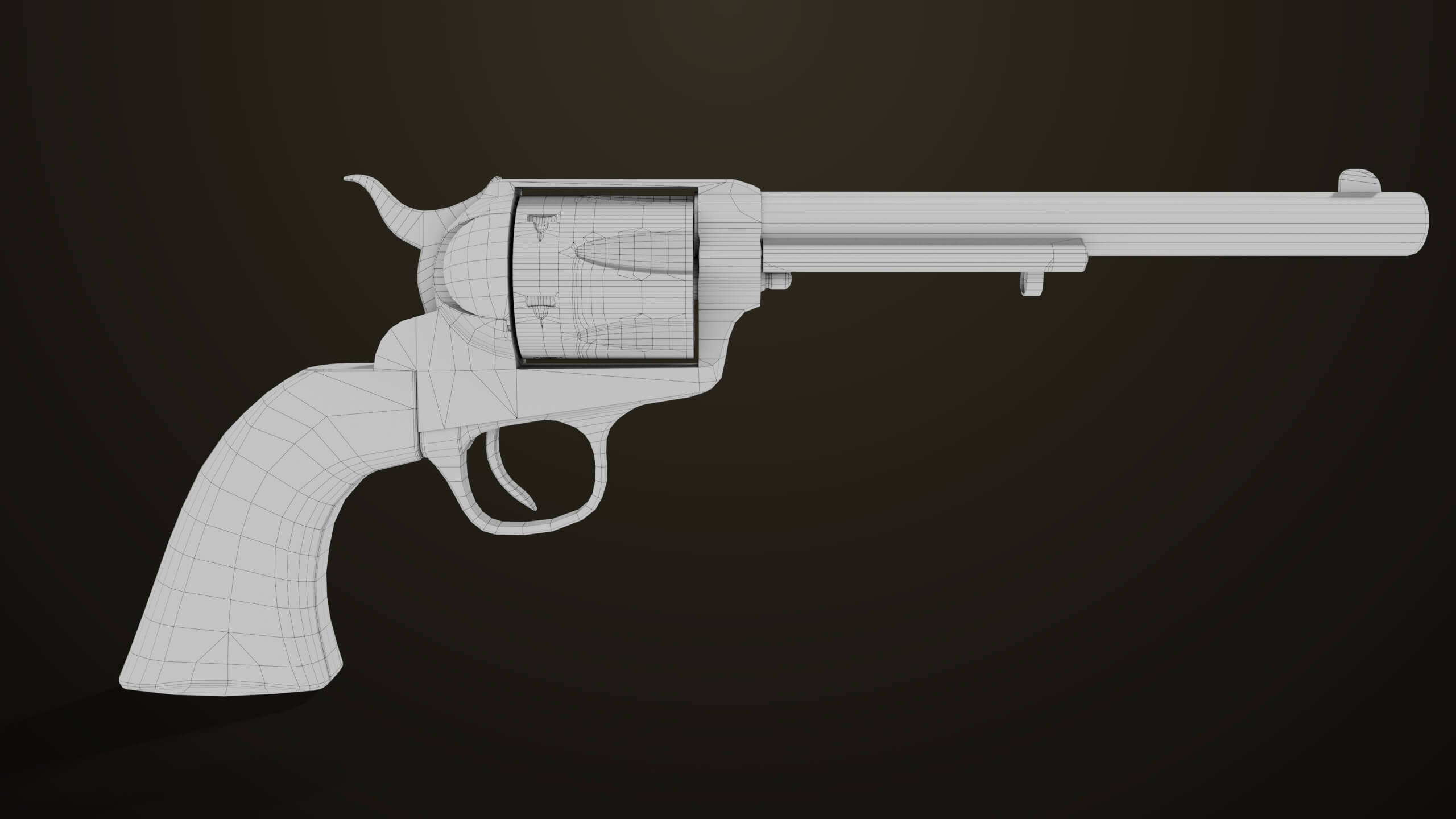 Revolver 03 Model Colt Black All PBR Unity UE Textures by Eight Vertex