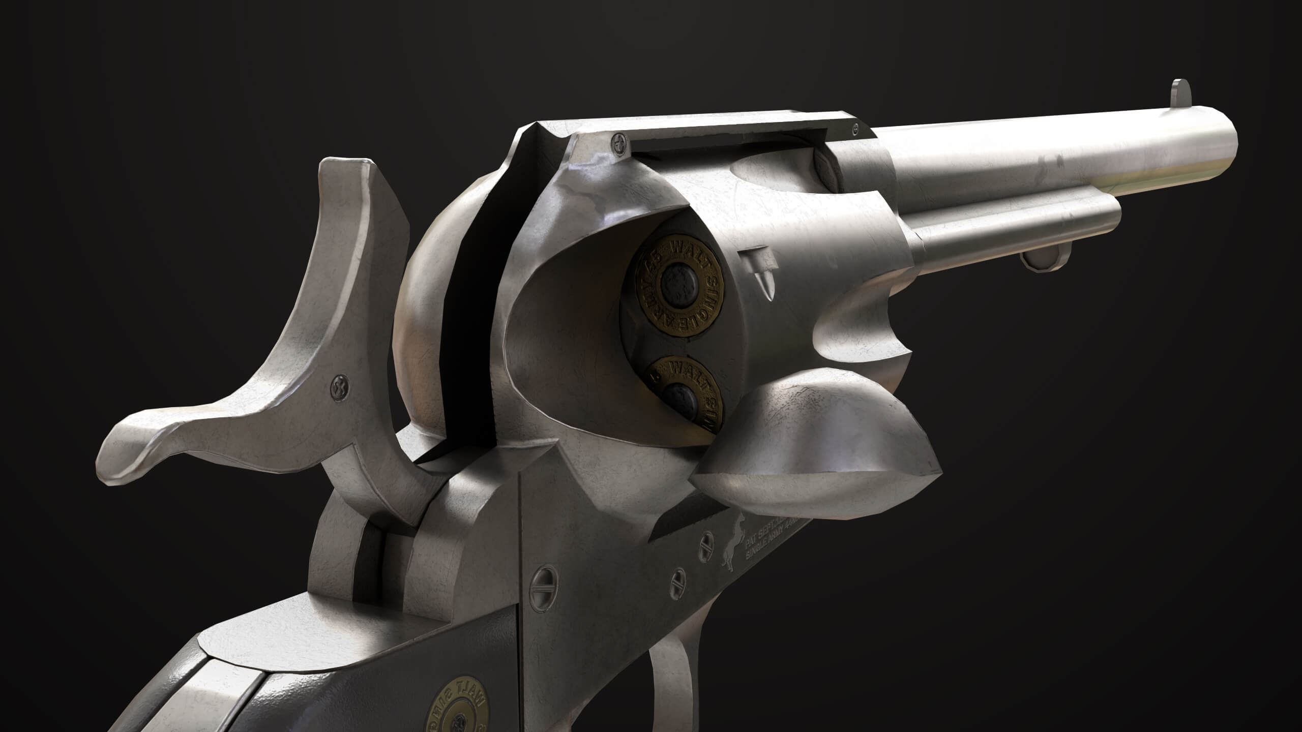 7 Silver Revolvers Collection All PBR Unity UE Textures by Eight Vertex